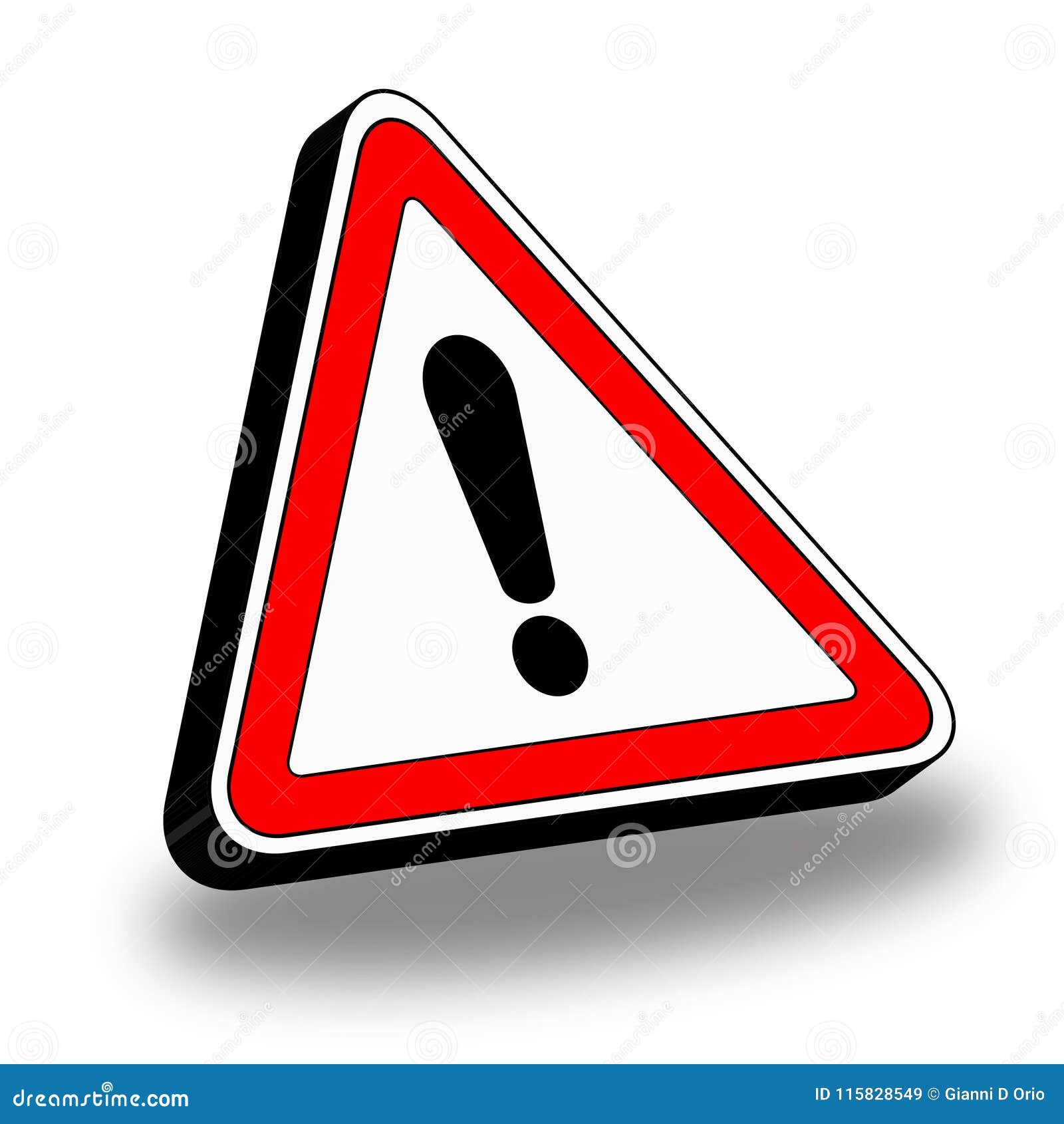 3D Hazard Symbol Triangle Icon Cartoon Vector | CartoonDealer.com ...