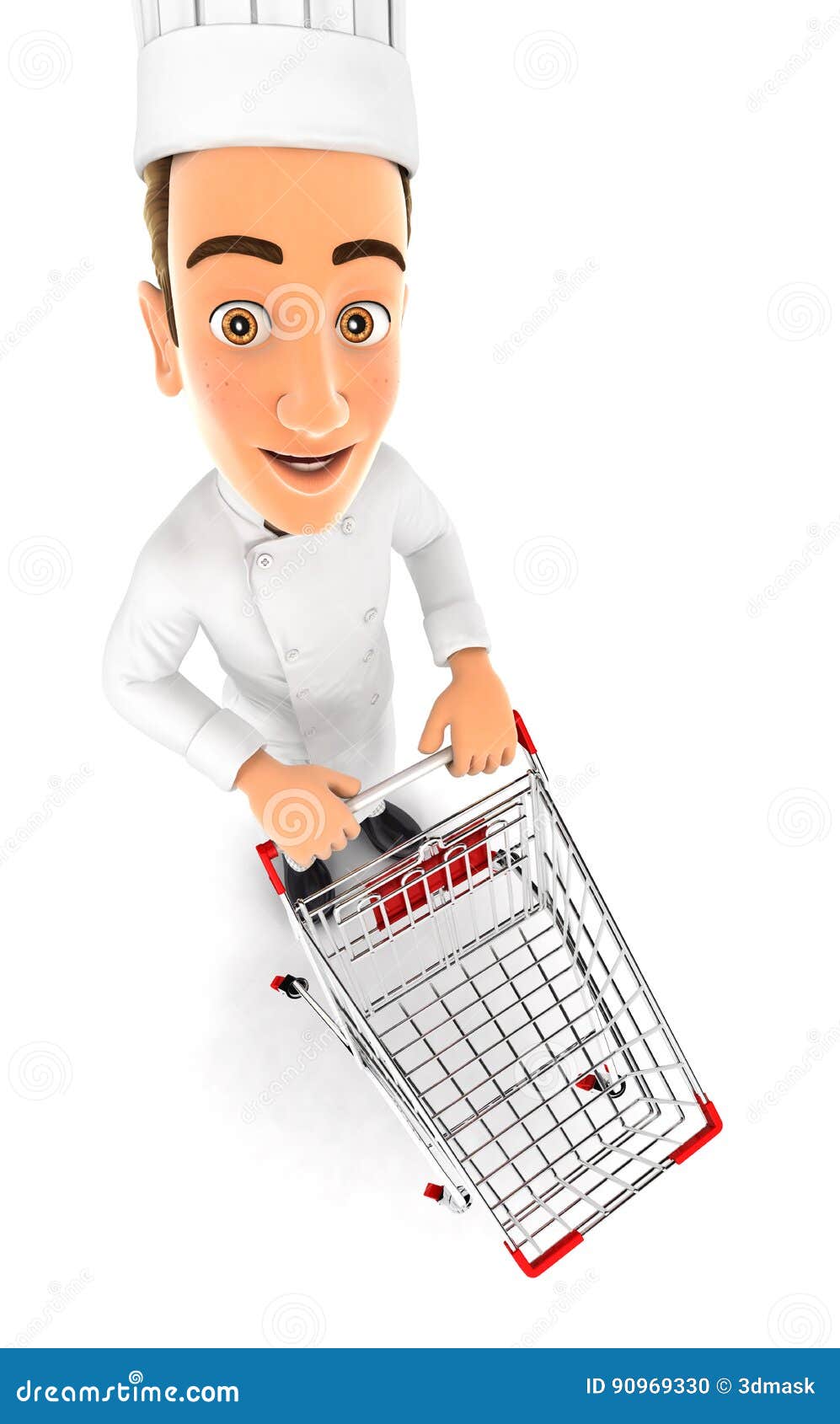 Chef Pushing Wheelbarrow And Pig Color Drawing Vector Illustration ...