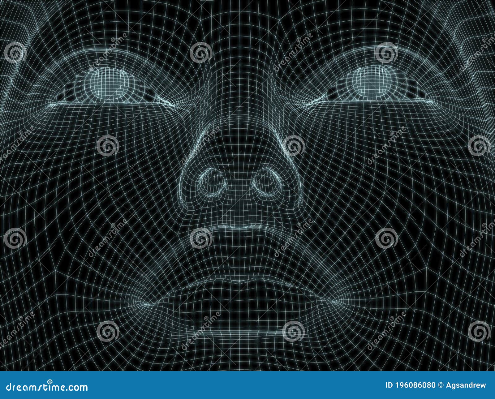 3D Head Mesh stock illustration. Illustration of inspiration - 196086080