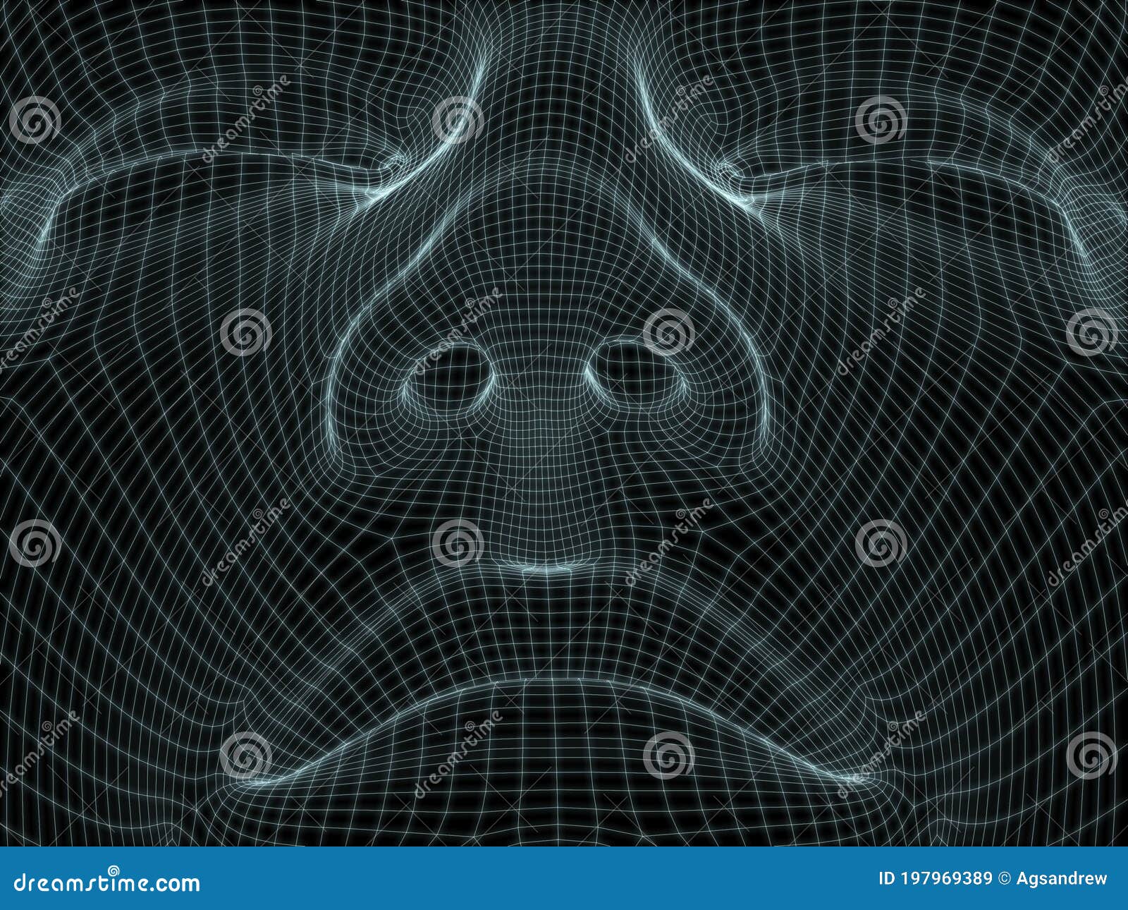 3D Head Mesh stock illustration. Illustration of rendering - 197969389