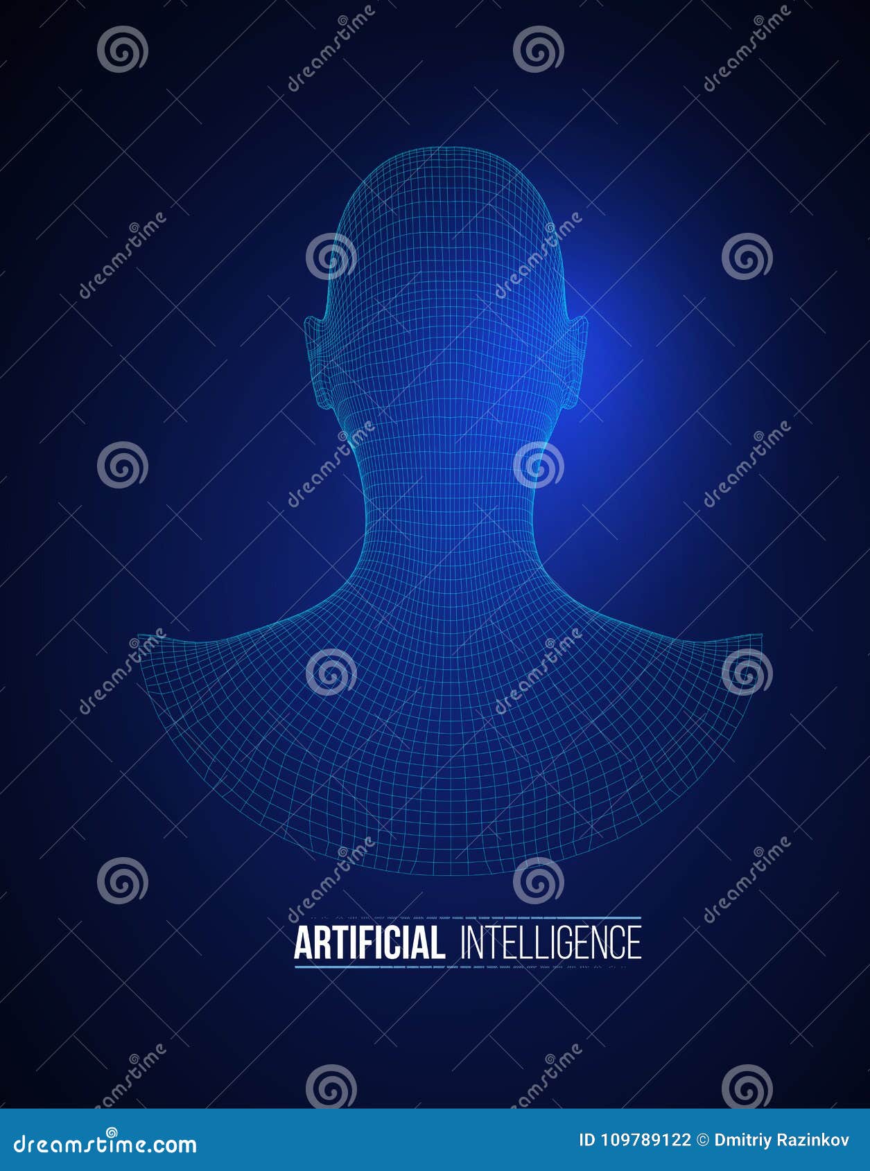 3d Head Wireframe Vector. Drawing of Wireframe Head 3d Model. Vector ...