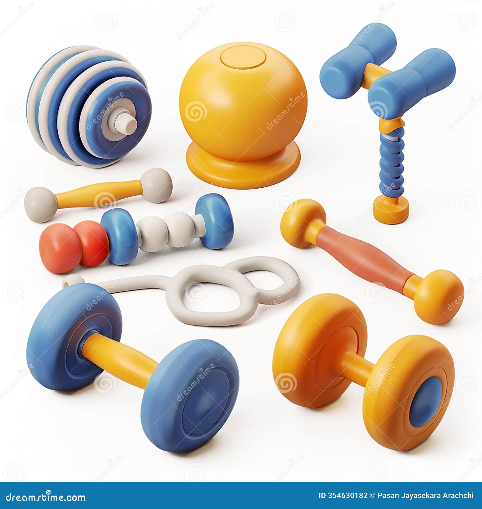 3D Healthcare Physiotherapy Tool on White Background Stock Illustration ...