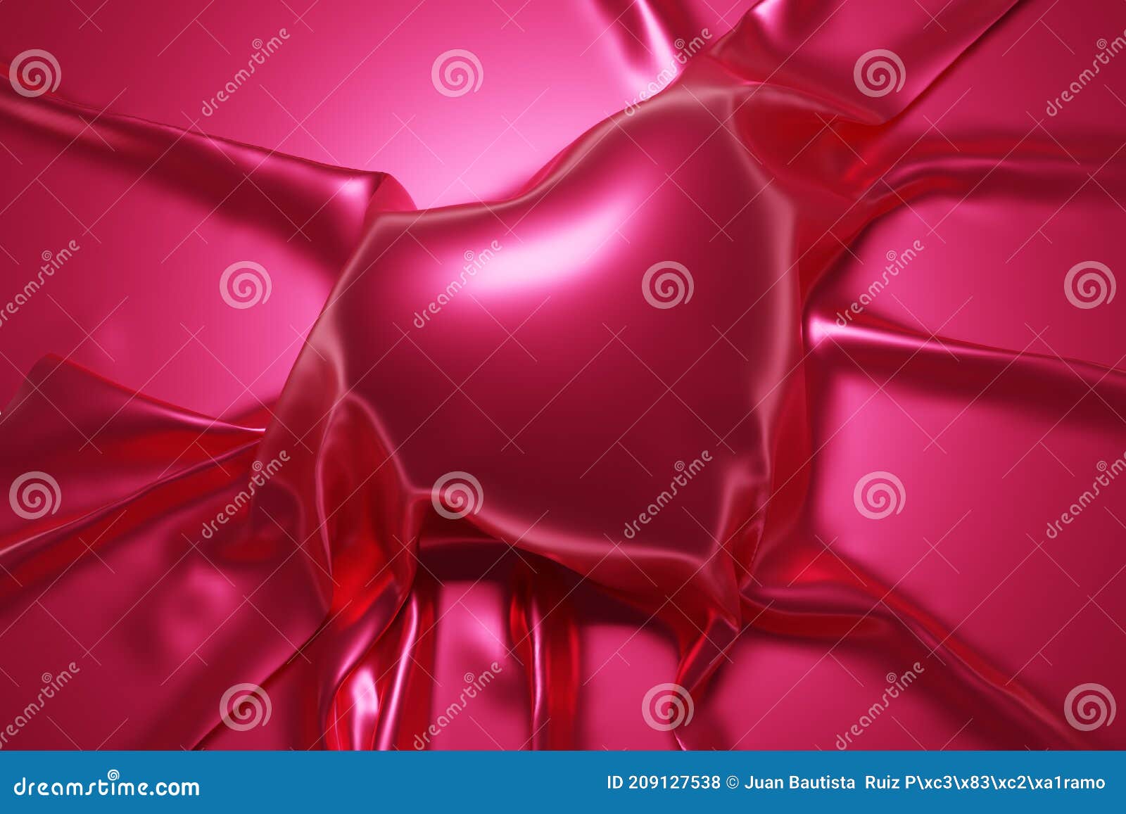 3D Heart Figure Covered with Red Fabric Stock Photo - Image of ...