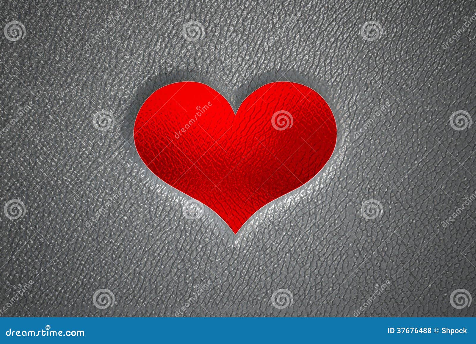 3d Heart Imprint on the Skin Stock Illustration - Illustration of ...