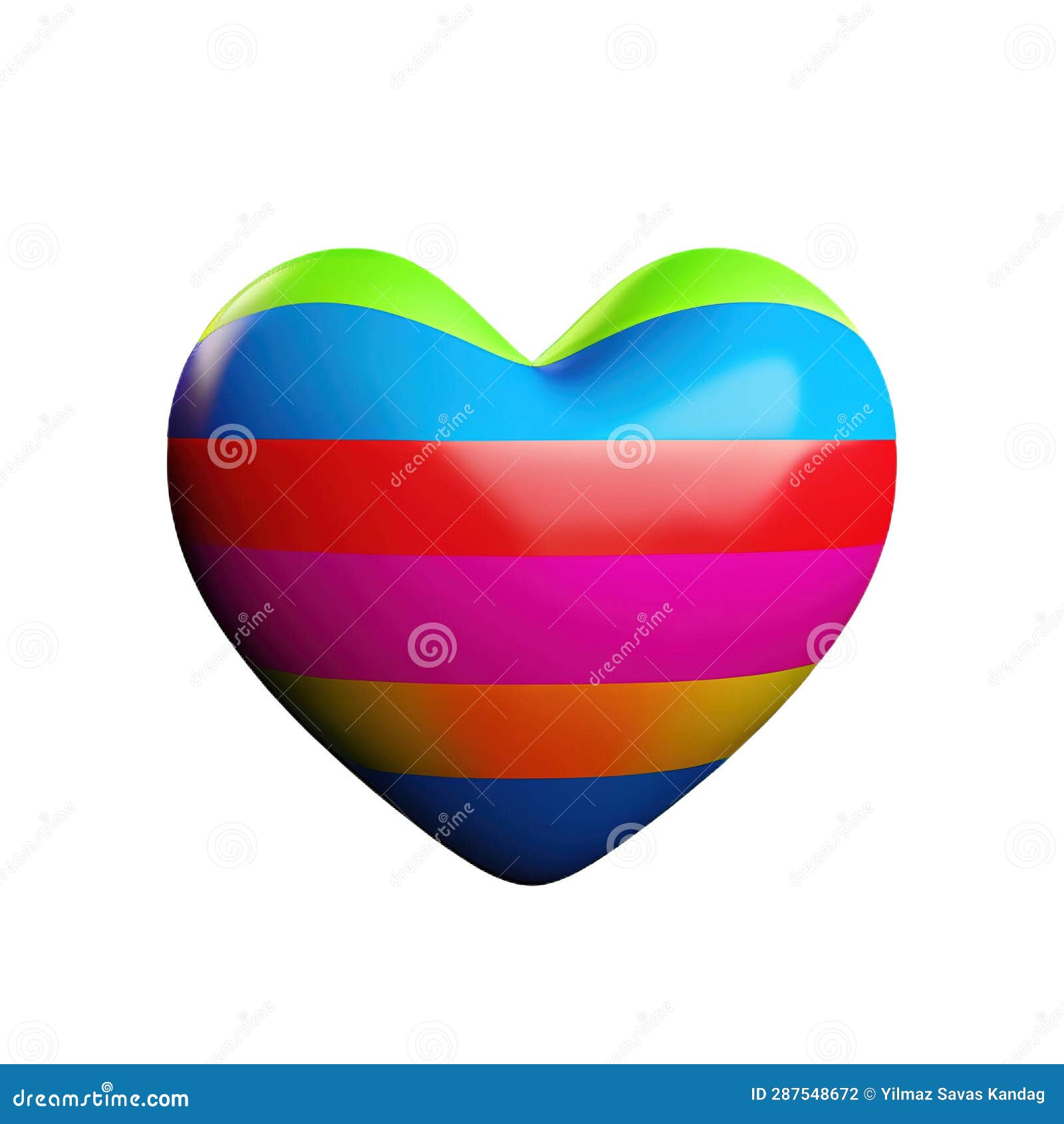 3D Heart Isolated on White Background. Stock Illustration ...