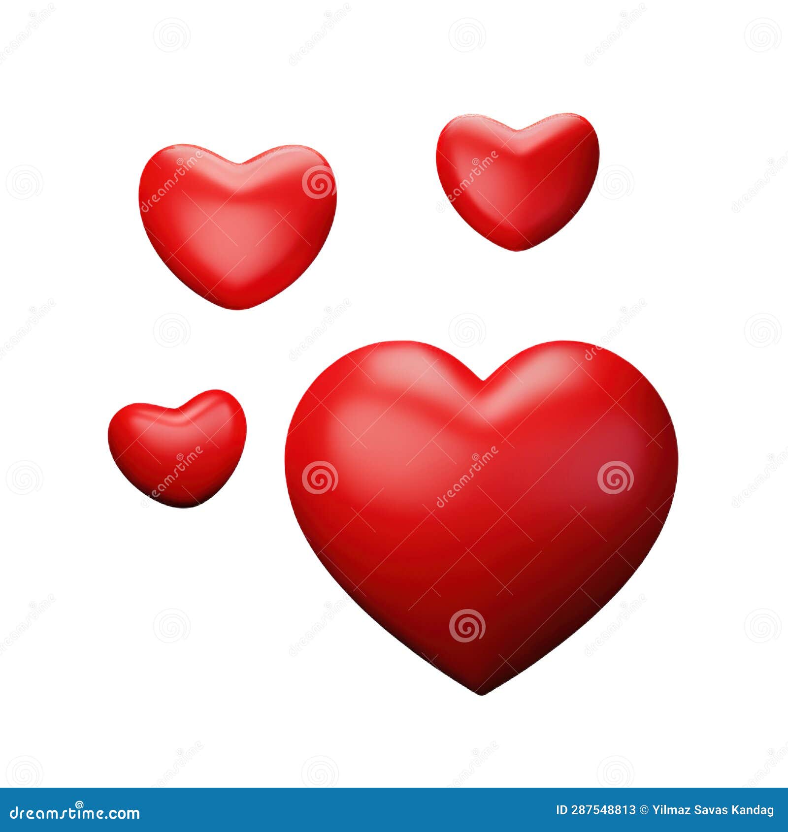 3D Heart Isolated on White Background. Stock Illustration ...