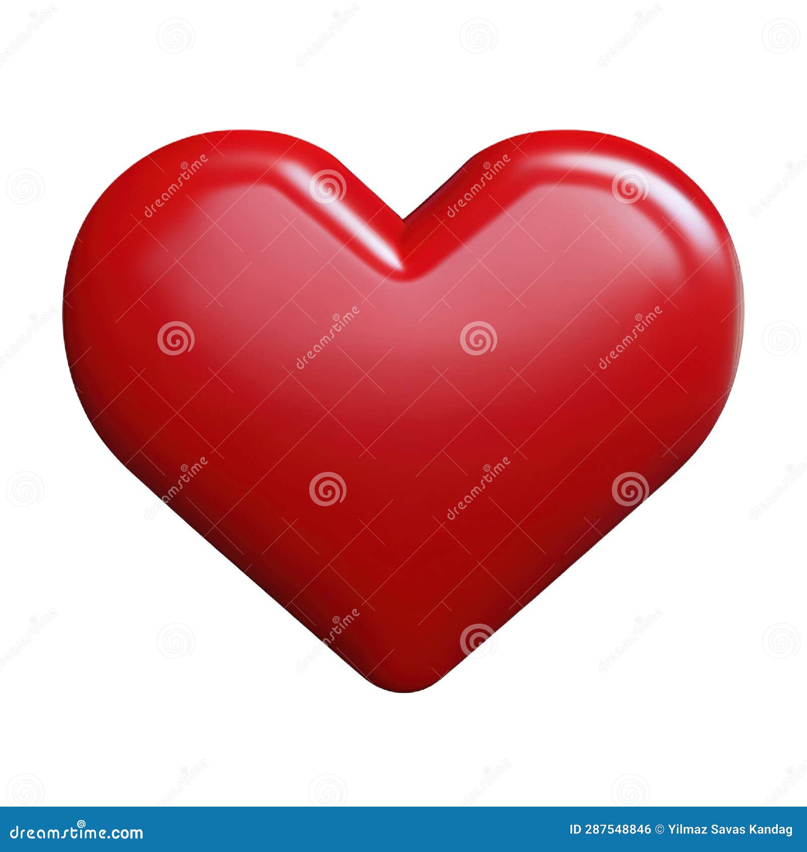 3D Heart Isolated on White Background. Stock Illustration ...