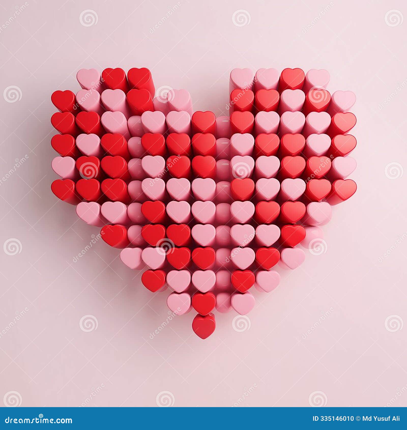 3D Heart Made Illustrations Stock Illustration - Illustration of event ...