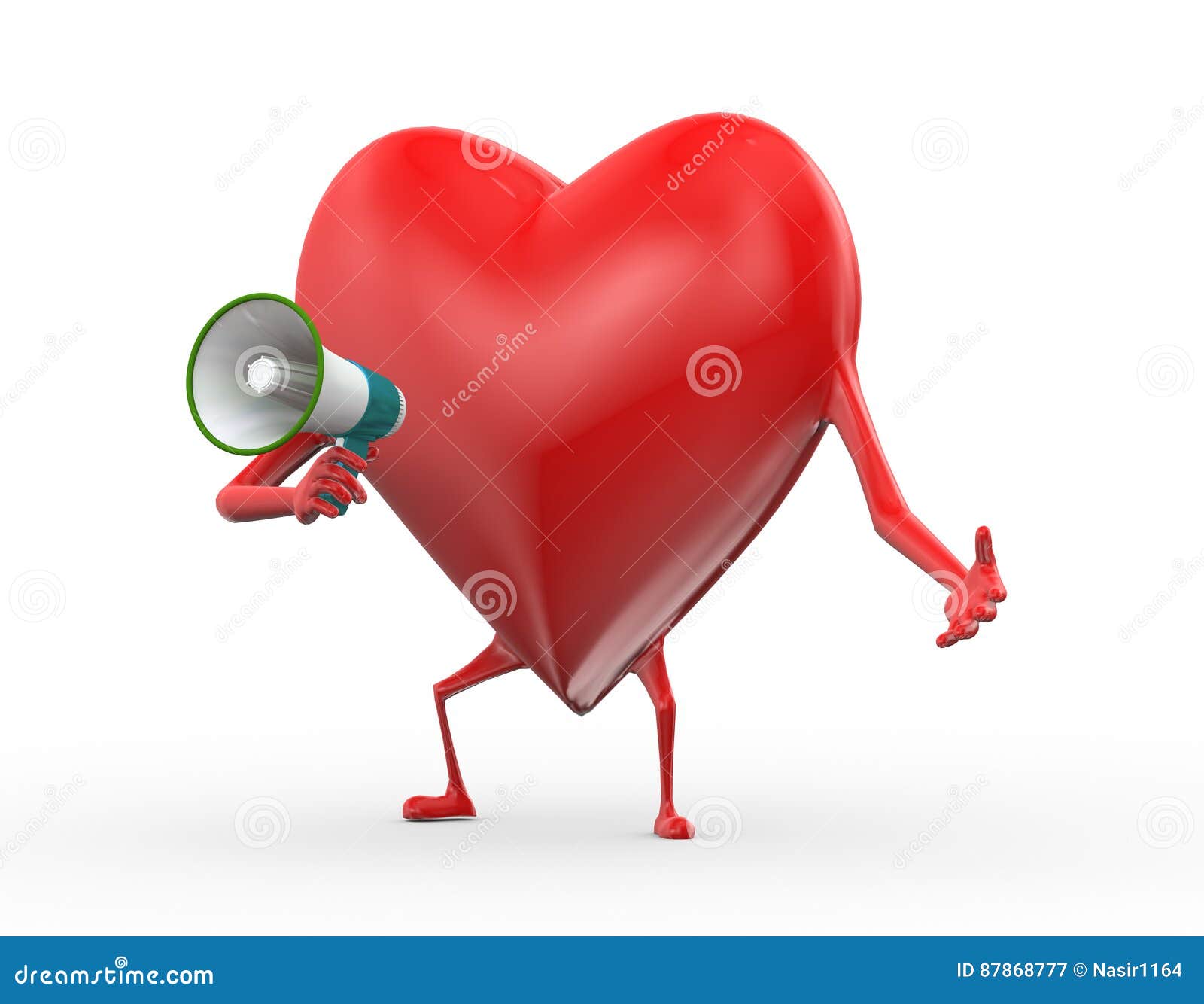 3d Heart Megaphone Announcement Illustration Stock Illustration ... 3d Heart Megaphone Announcement Illustration Stock Illustration ...