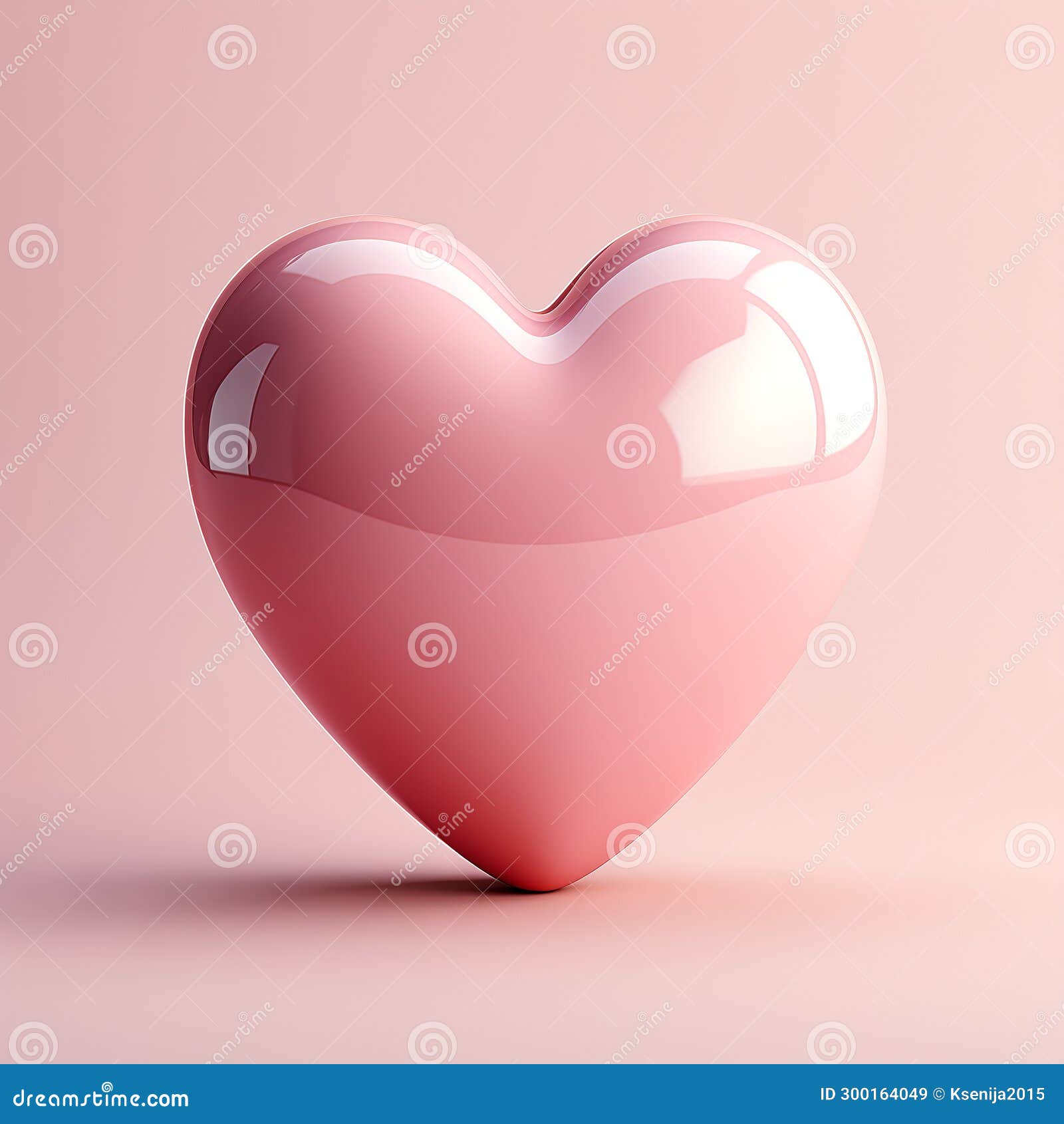3d Heart on Pink Background. Heart Icon, Like and Love 3d Render ...