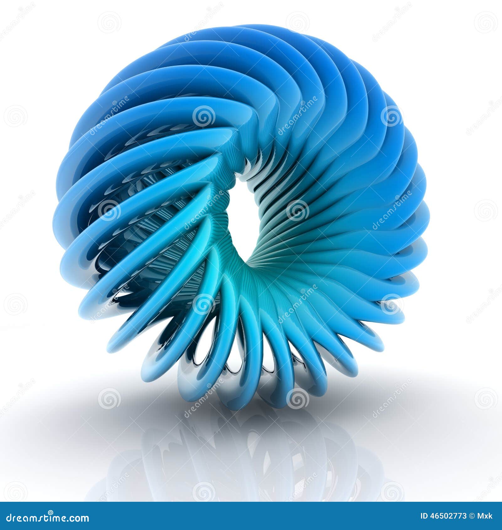3D helix shape stock illustration. Illustration of generated - 46502773