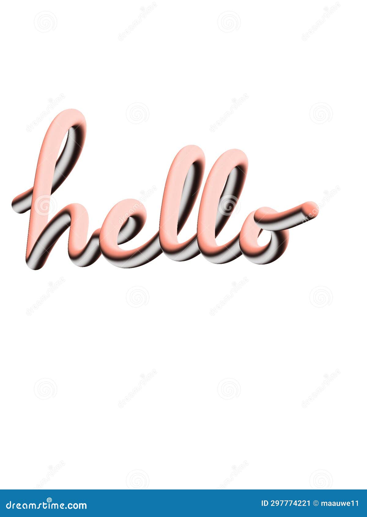 Hello 3d typography stock illustration. Illustration of typography ...