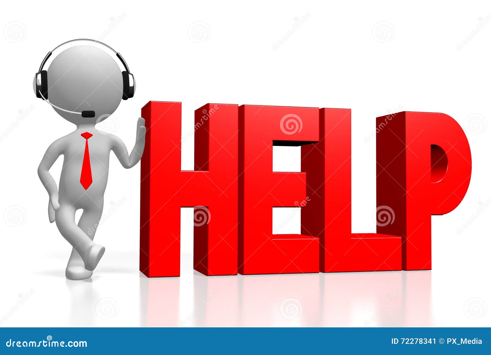 3D help concept stock illustration. Illustration of person - 72278341