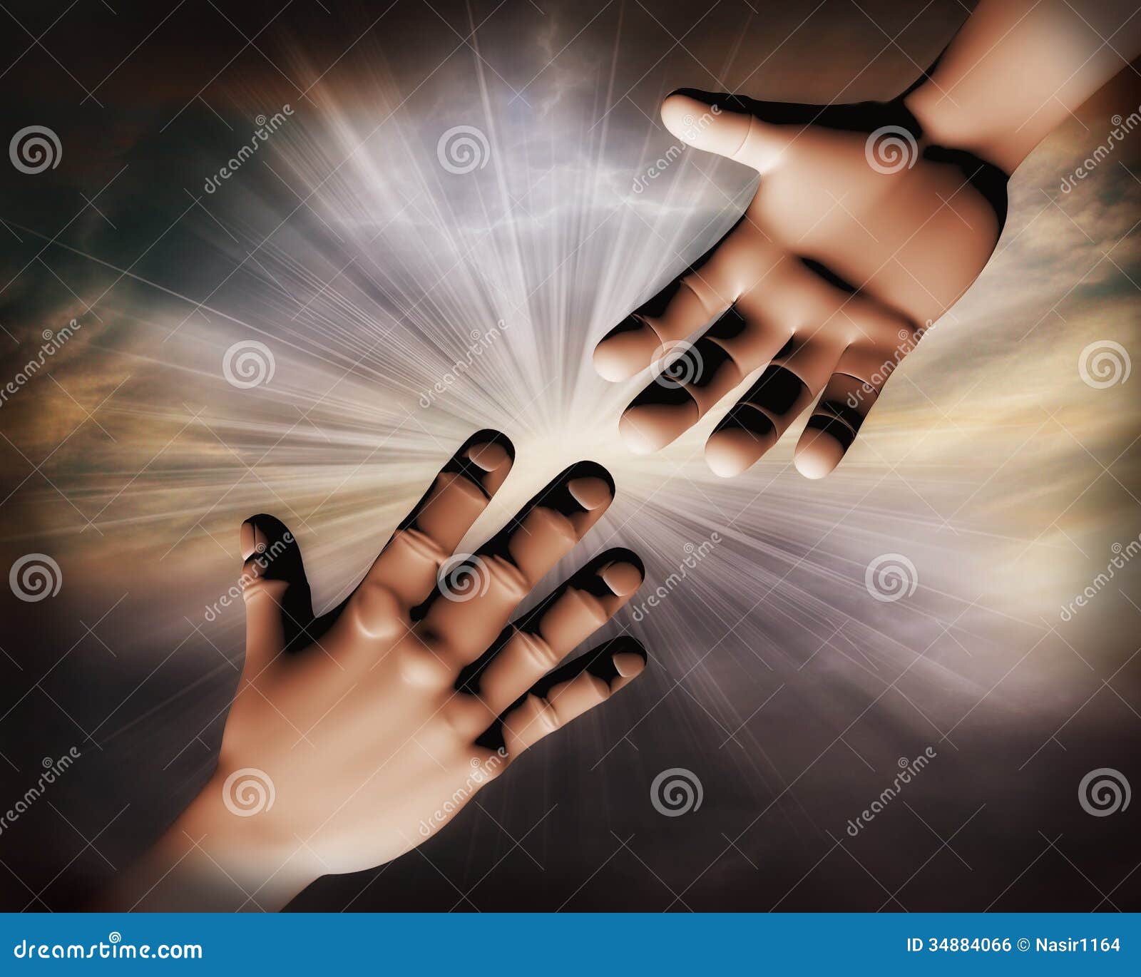 3d Helping Hands Illustration Stock Illustration - Illustration of ...