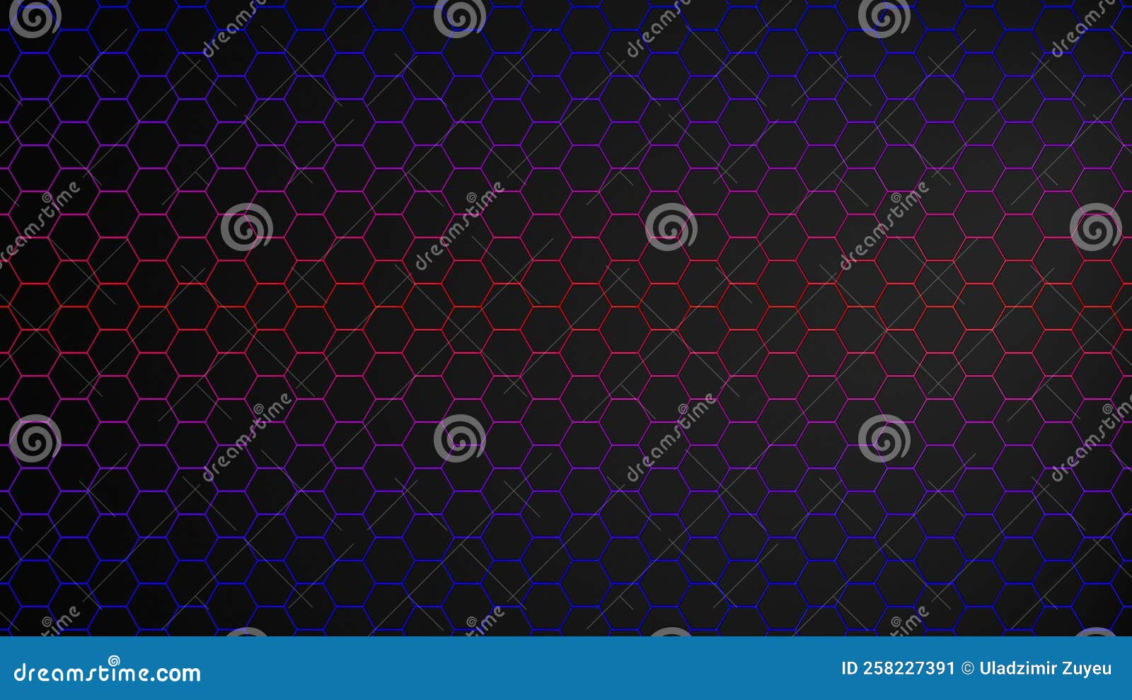 3d Hexagon Neon Background. Technology Abstract Geometry Dark Backdrop ...