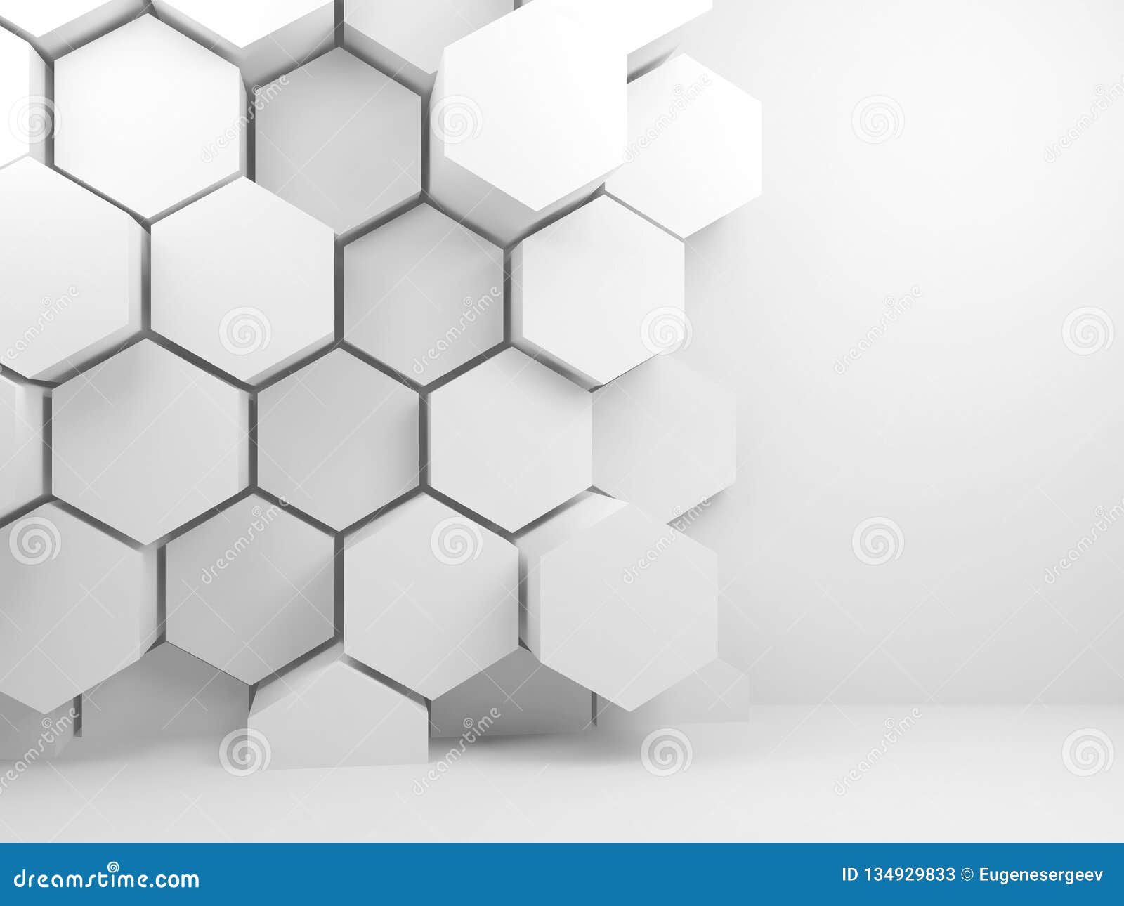 3d Hexagon Patroon En Exemplaarruimte Stock Afbeelding - Image of ...