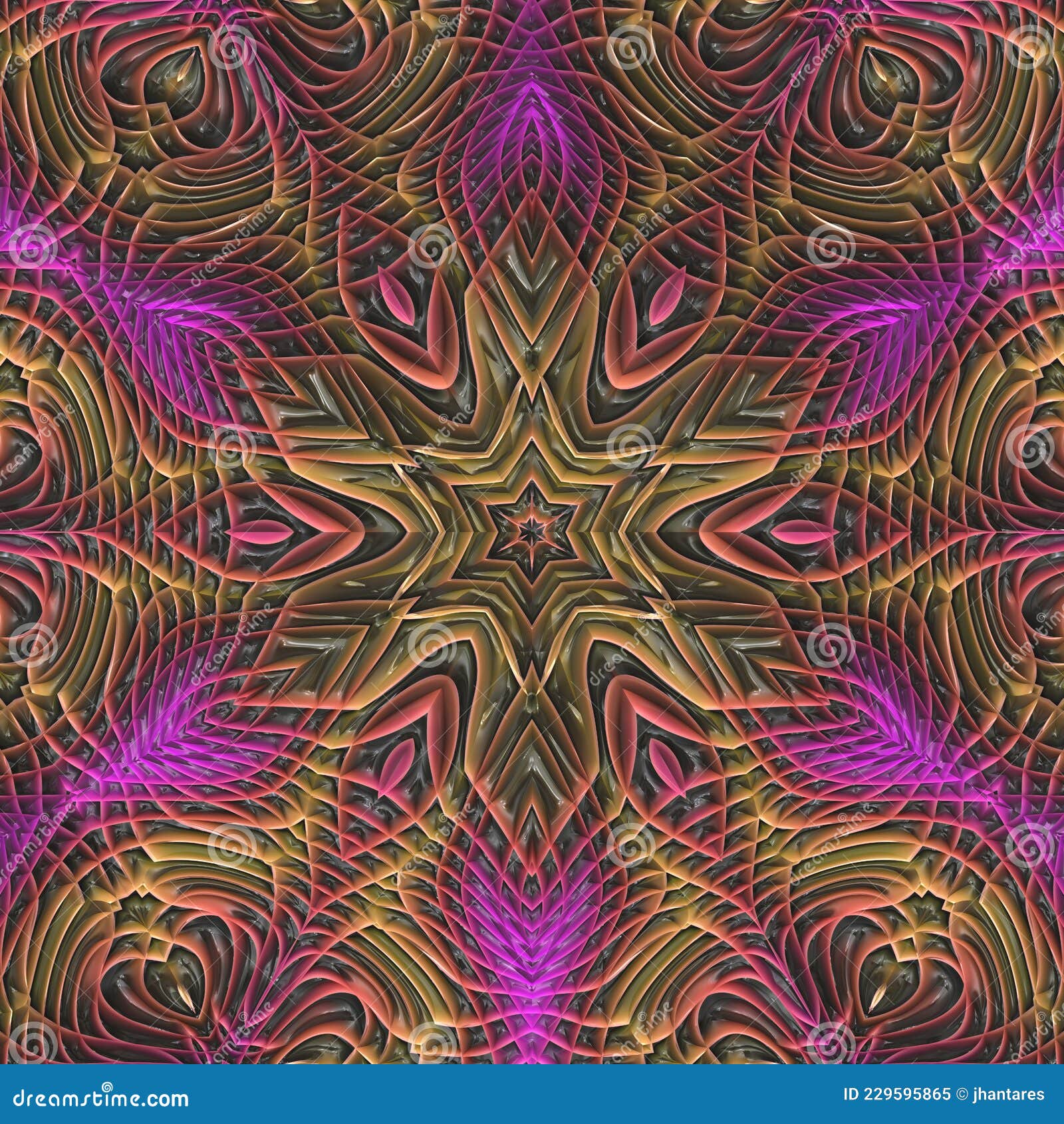 3d Hexagonal Color Gradient Pattern Stock Illustration - Illustration ...