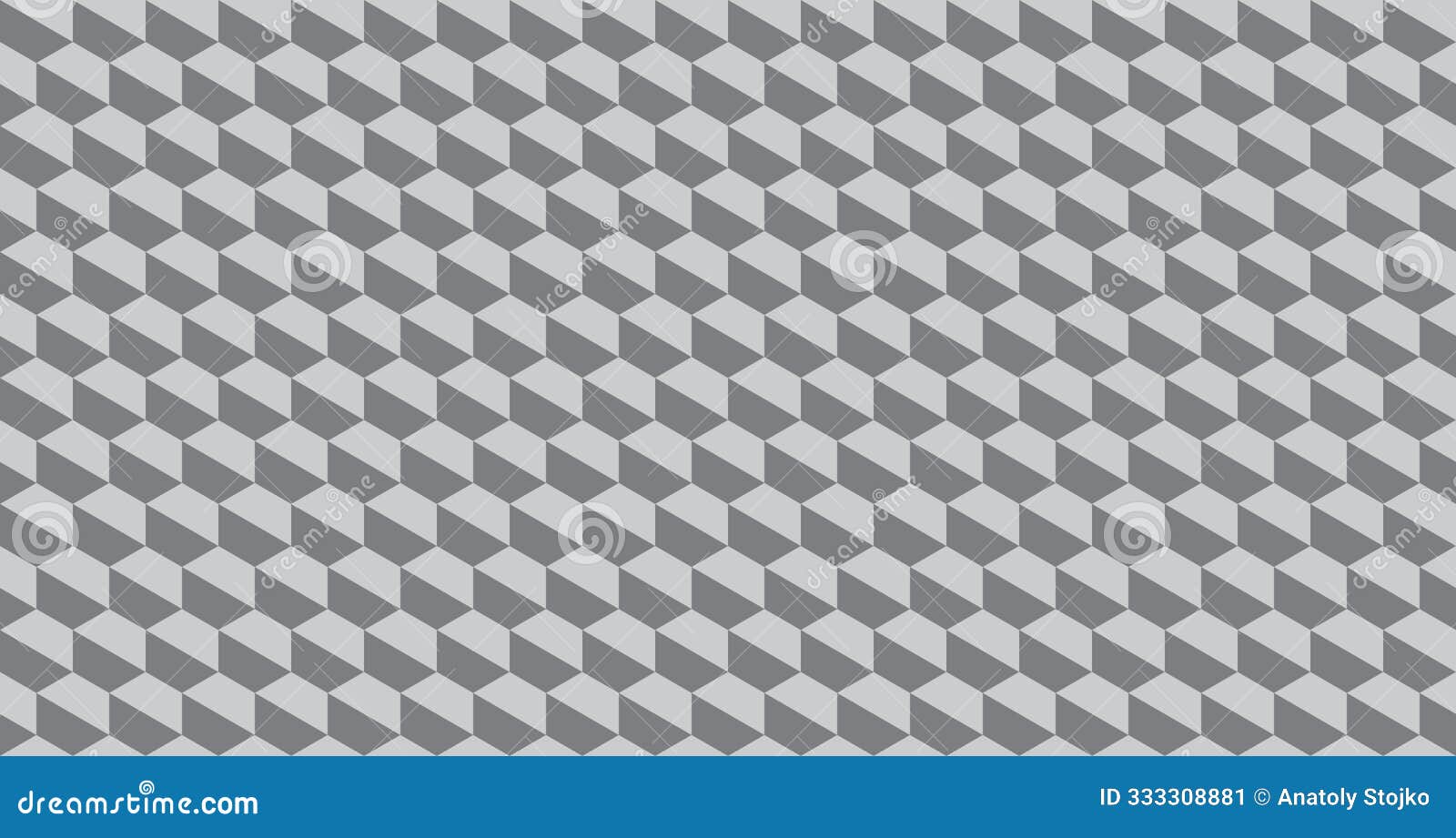3D Hexagonal Shape Boxes Seamless Pattern. Vector Isometric ...