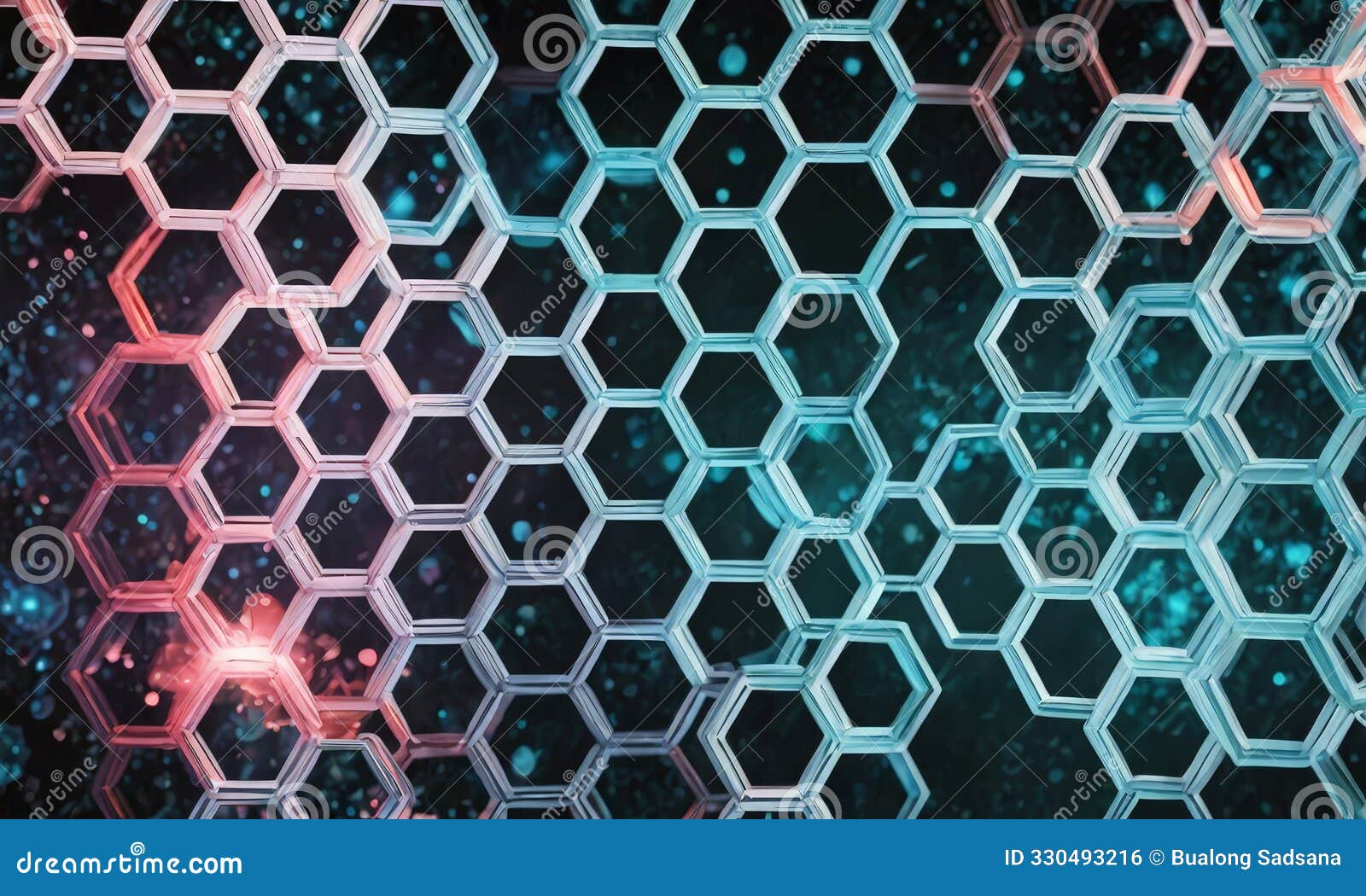 3d hexagonal structure stock illustration. Illustration of ornate ...