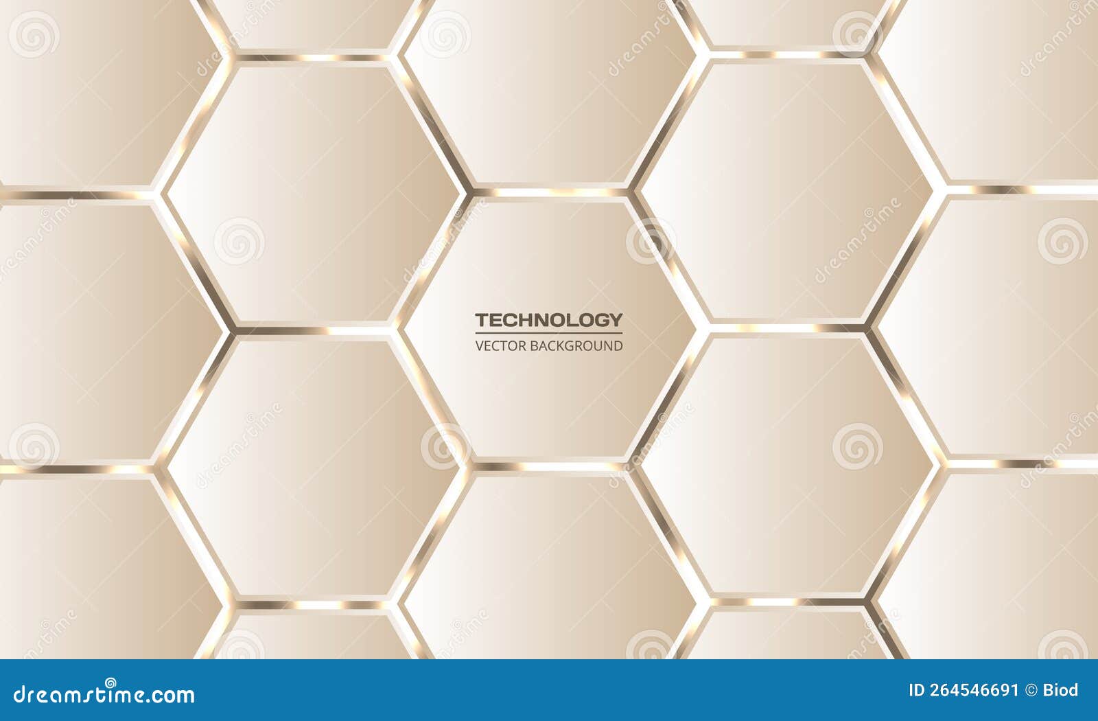 3d Hexagonal Technology Abstract Golden Background. Stock Vector - Illustration of structure ...