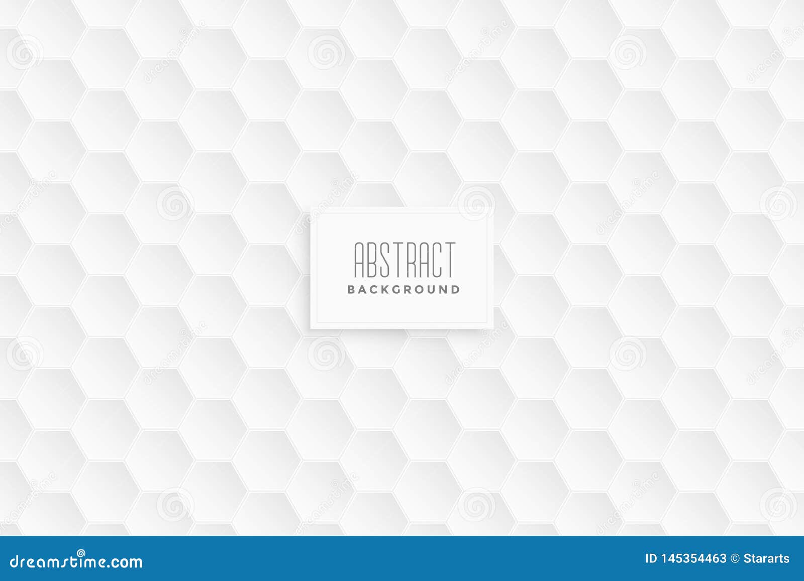 Hexagonal White Semless Background With 3d Effect Cartoon Vector ...