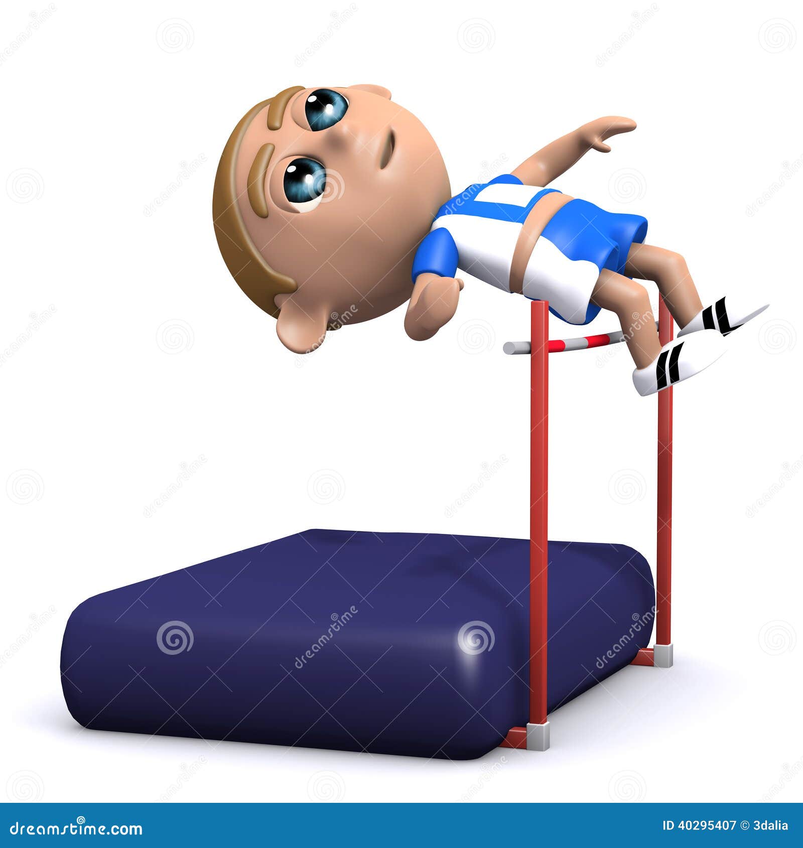 3d High jump stock illustration. Illustration of dynamic - 40295407