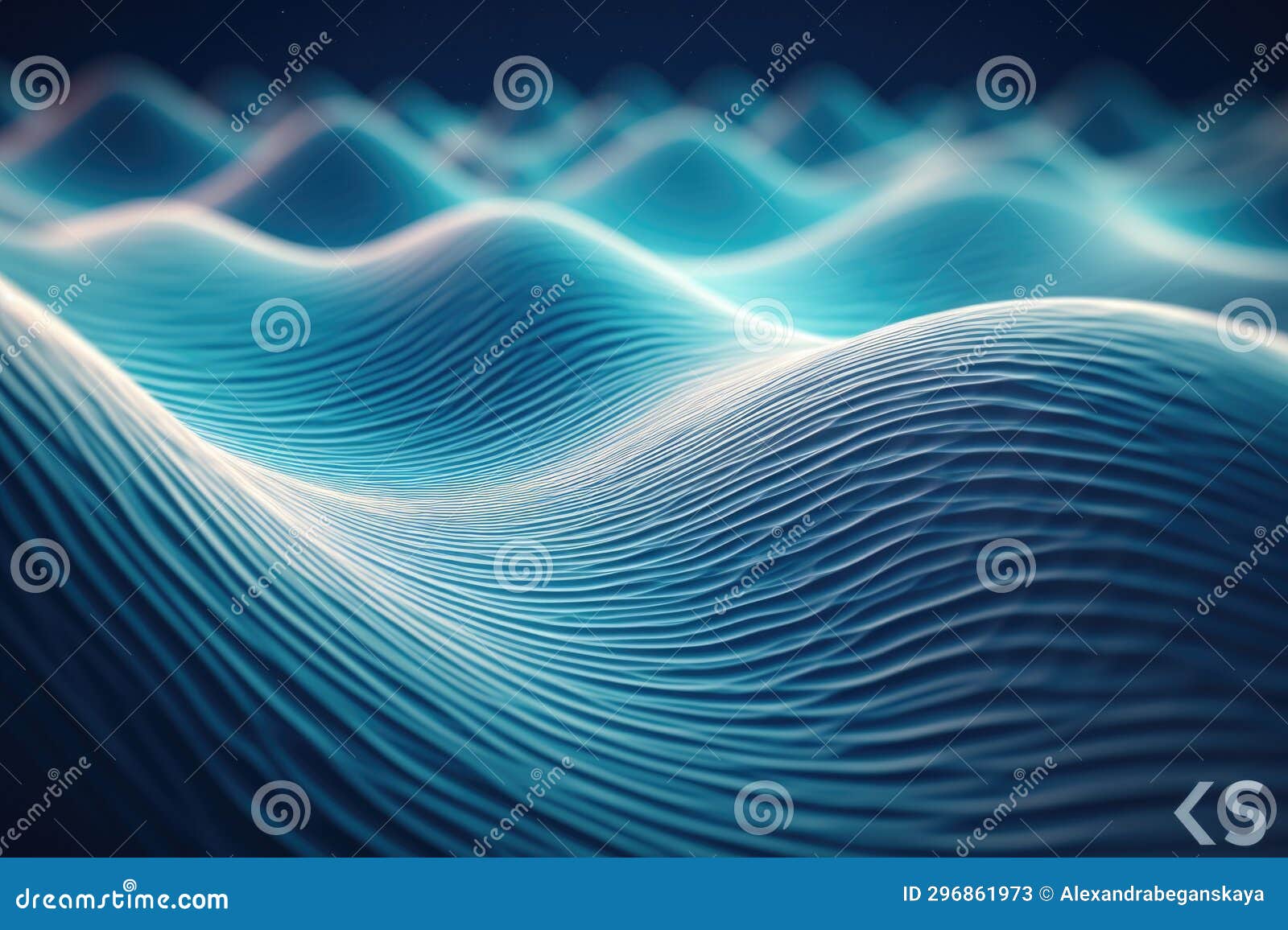 3d High-speed Neon Sound Waves Stock Illustration - Illustration of ...