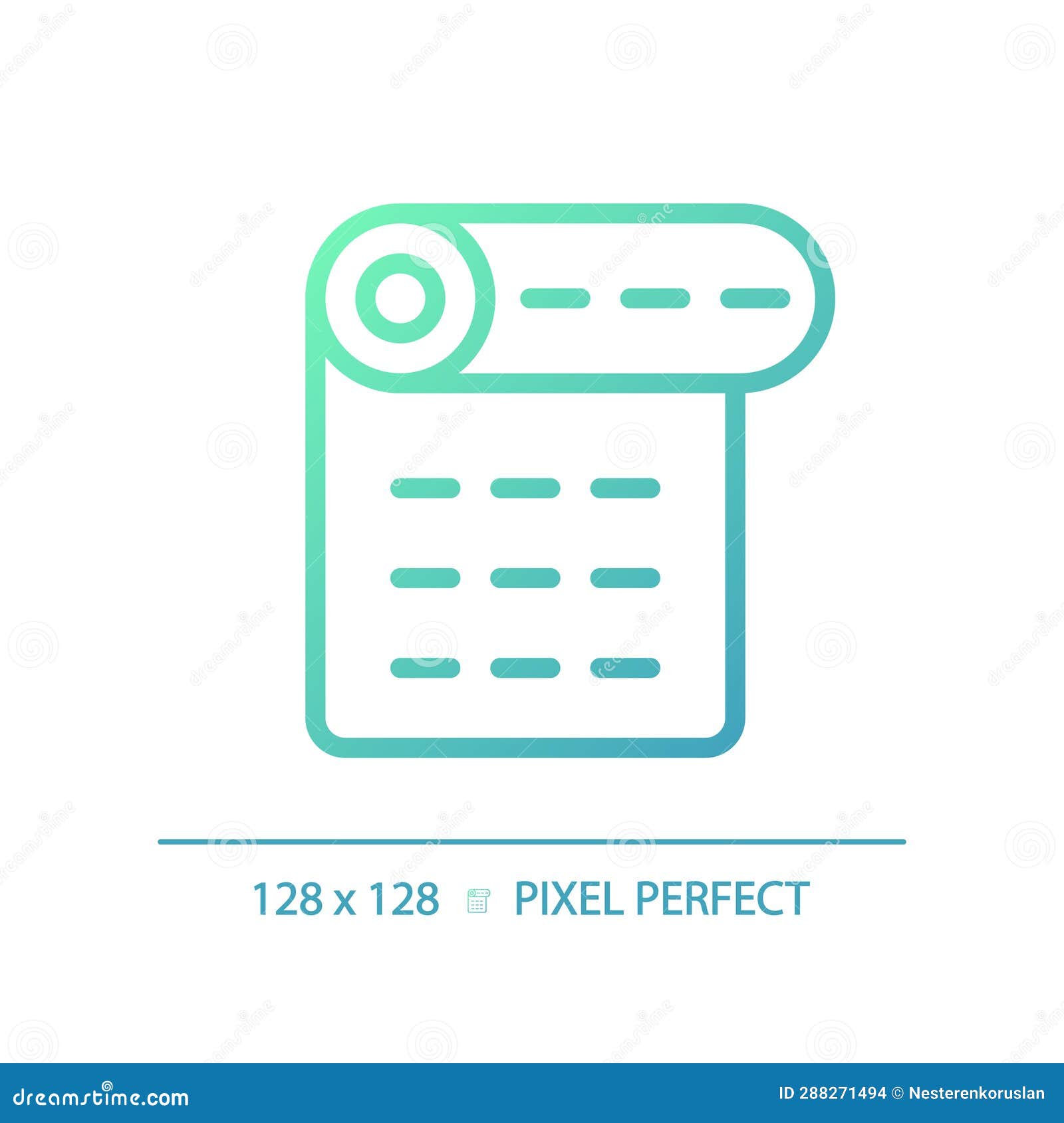 2D Hiking Mat Gradient Thin Linear Green Icon Stock Illustration ...