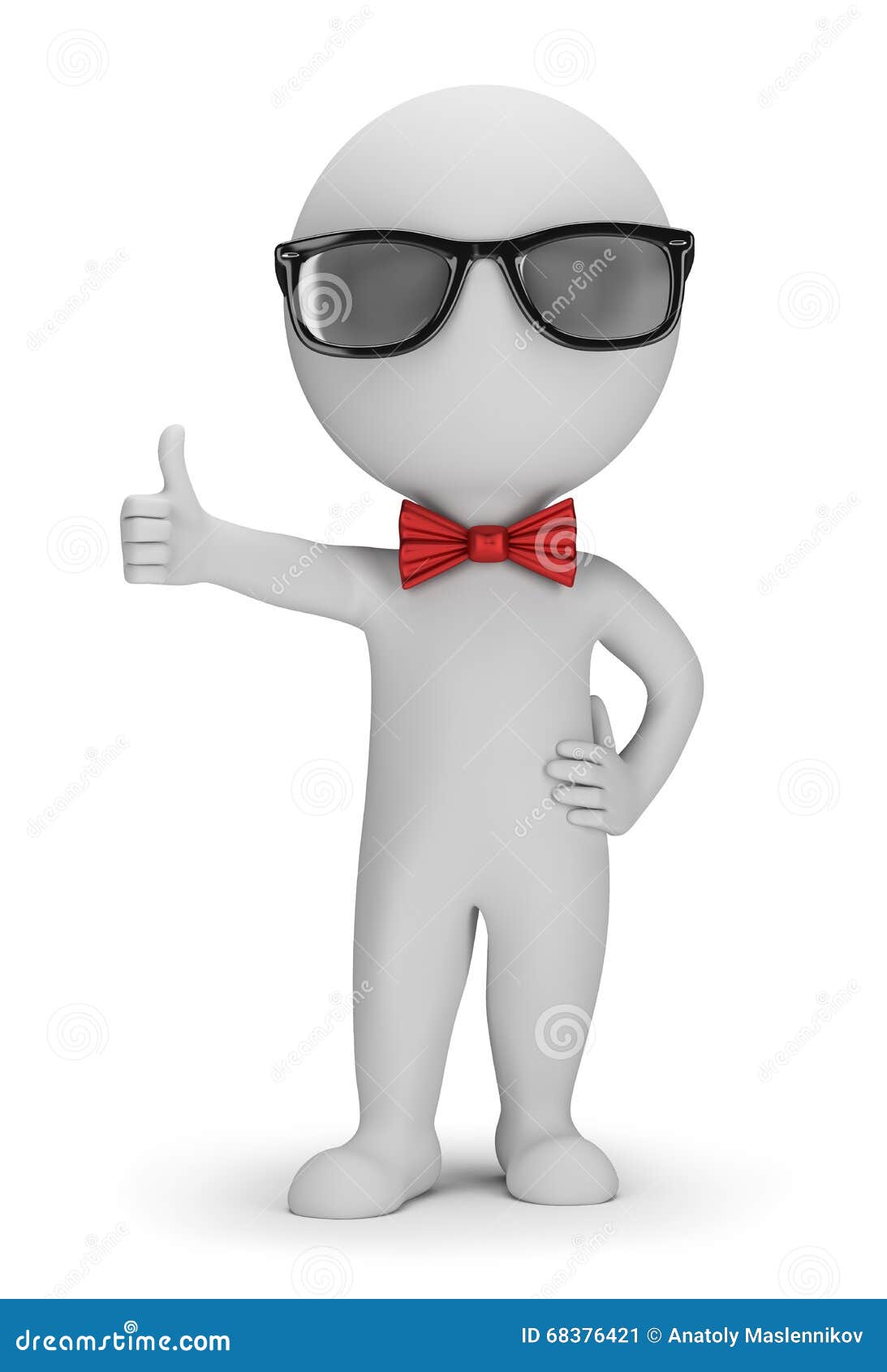 3d Man Positive Pose With Thumb Up Royalty-Free Stock Photo ...