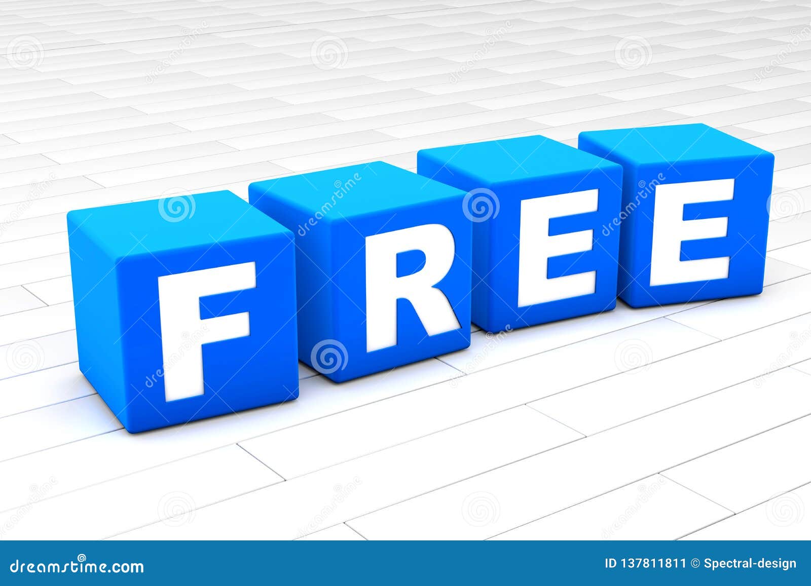 3D Hizo El Ejemplo De La Palabra Libre Stock de ilustración ...