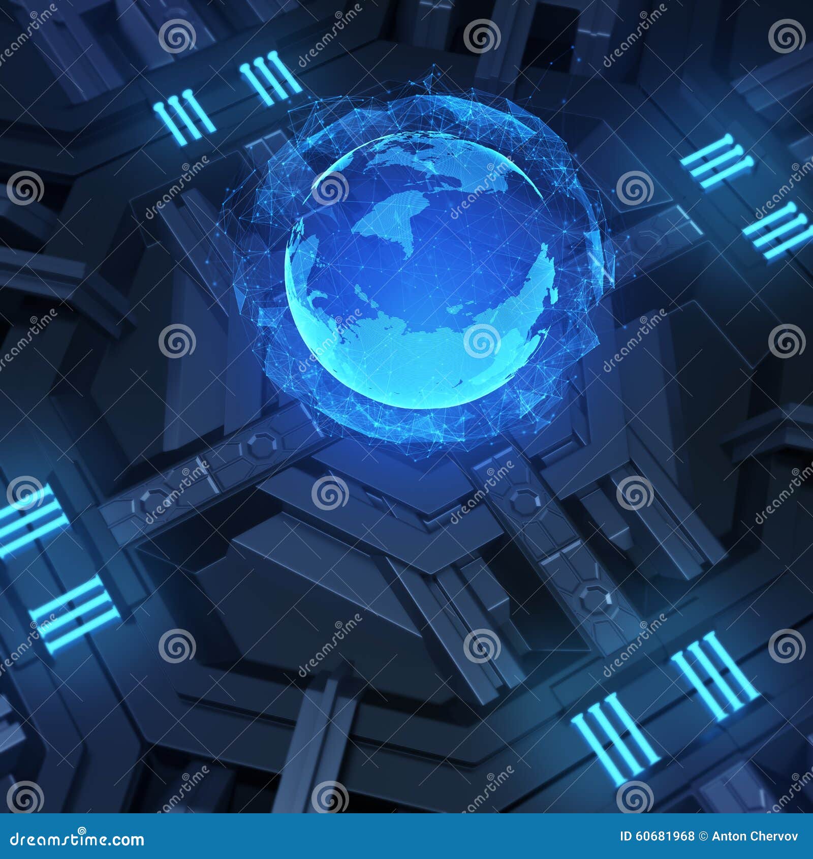 3d Hologram Futuristic Interface. Stock Illustration - Illustration of ...