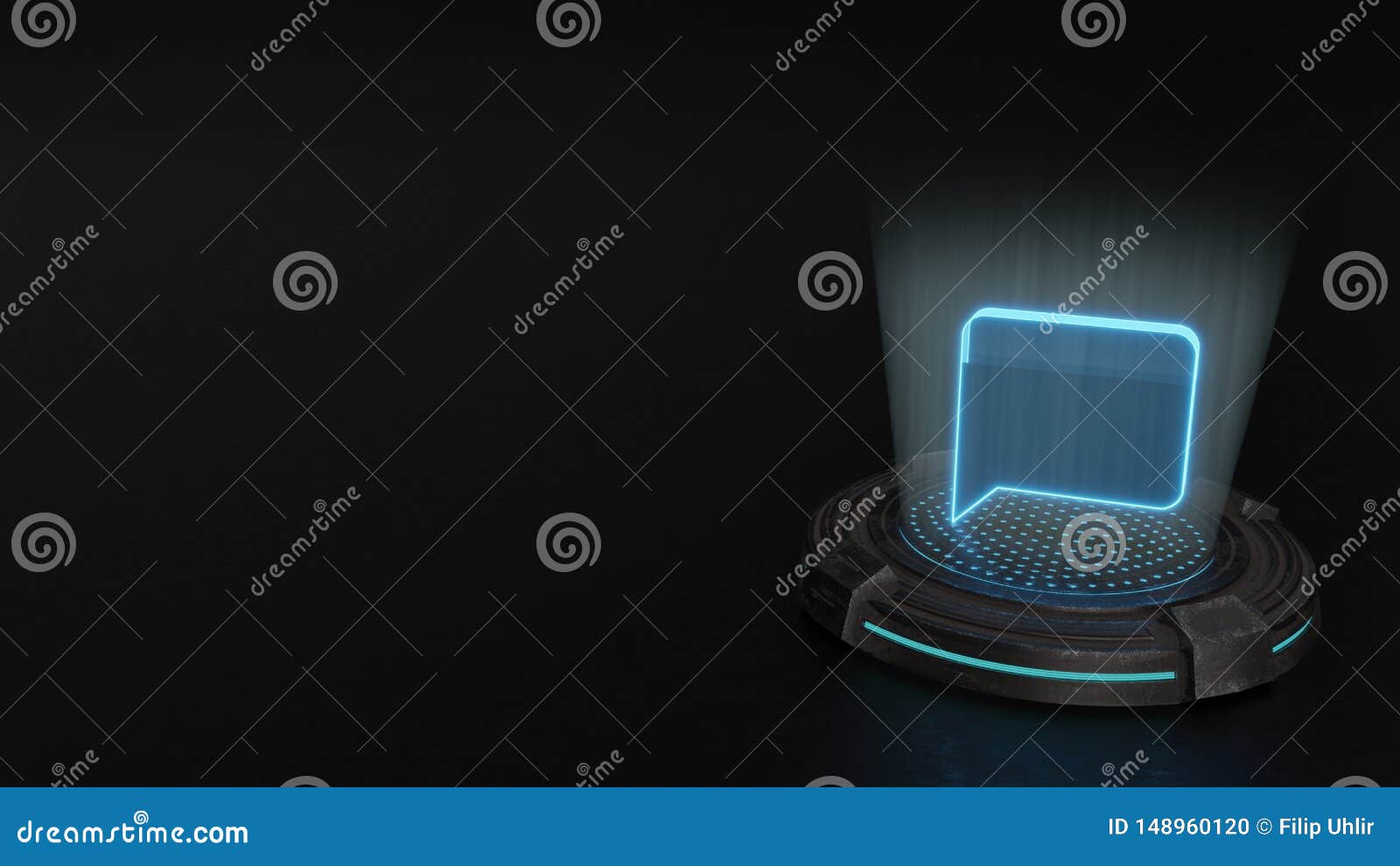 3d Hologram Symbol of Black Bubble Speech Icon Render Stock ... 3d Hologram Symbol of Black Bubble Speech Icon Render Stock ...