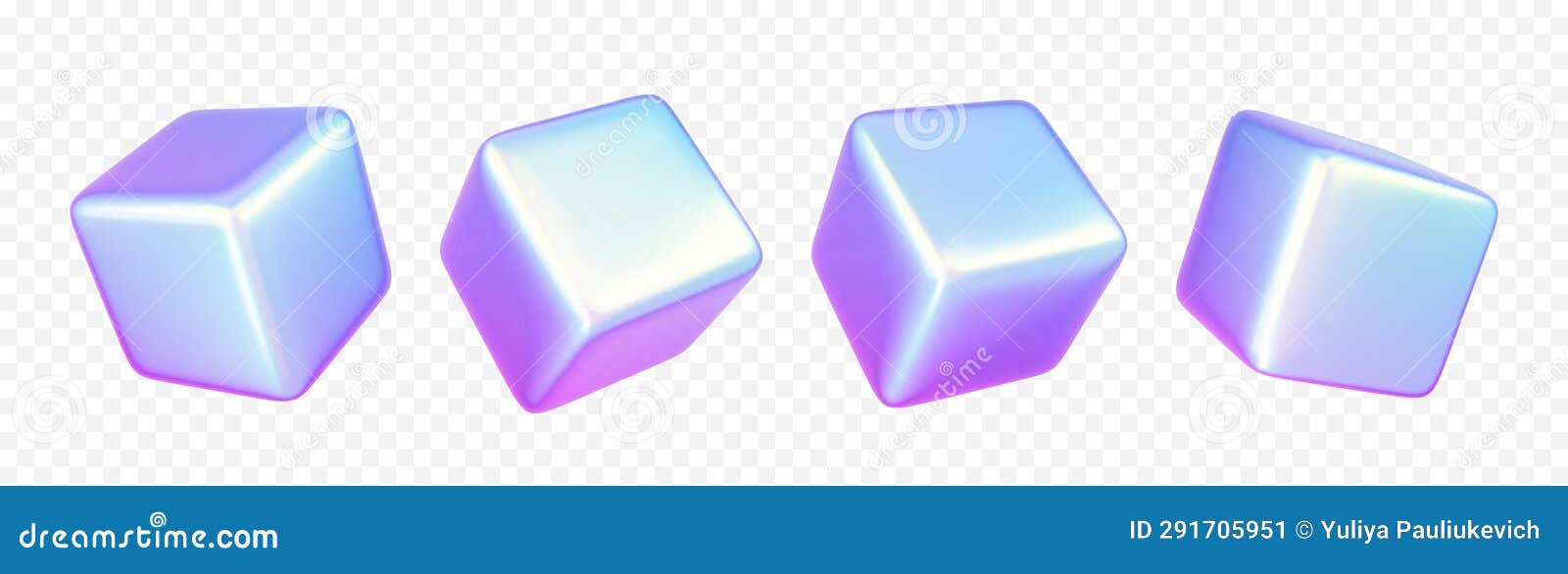 3d Holographic Cube Shape Abstract Vector Graphic Stock Vector ...