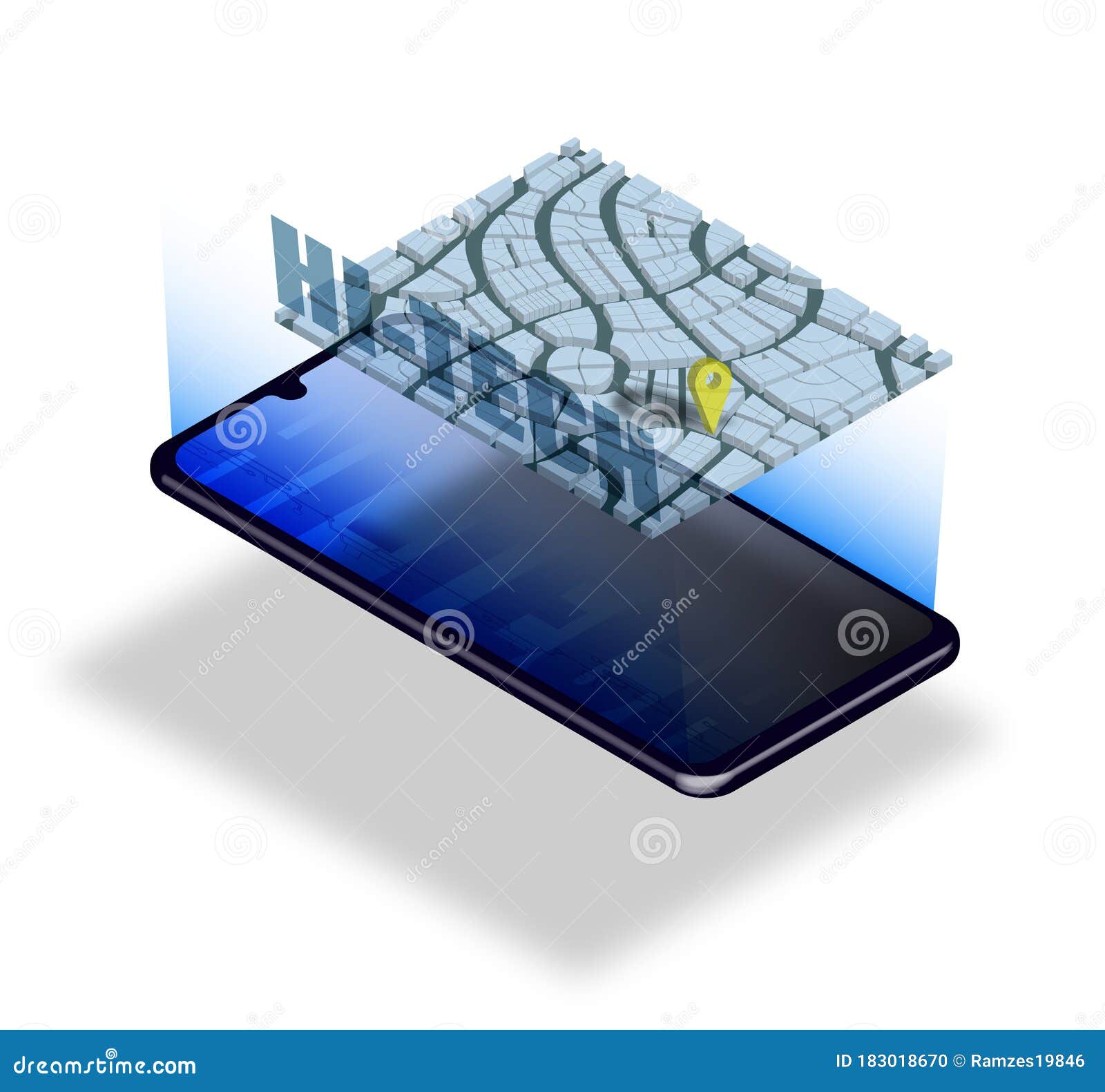 Mobile Routing Beveled Buttons Vector Illustration | CartoonDealer.com ...