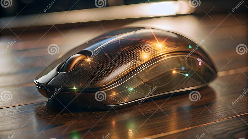 3D Holographic Mouse with Glowing Scroll Wheel Concept As a Modern ...