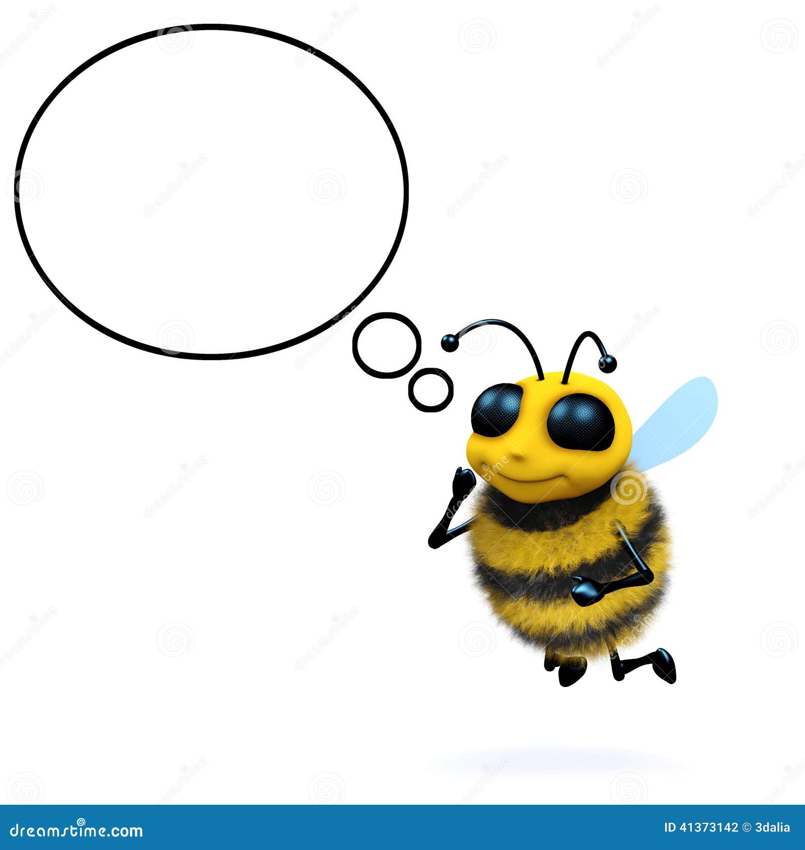 Bee Thinking Vector Illustration | CartoonDealer.com #59274700