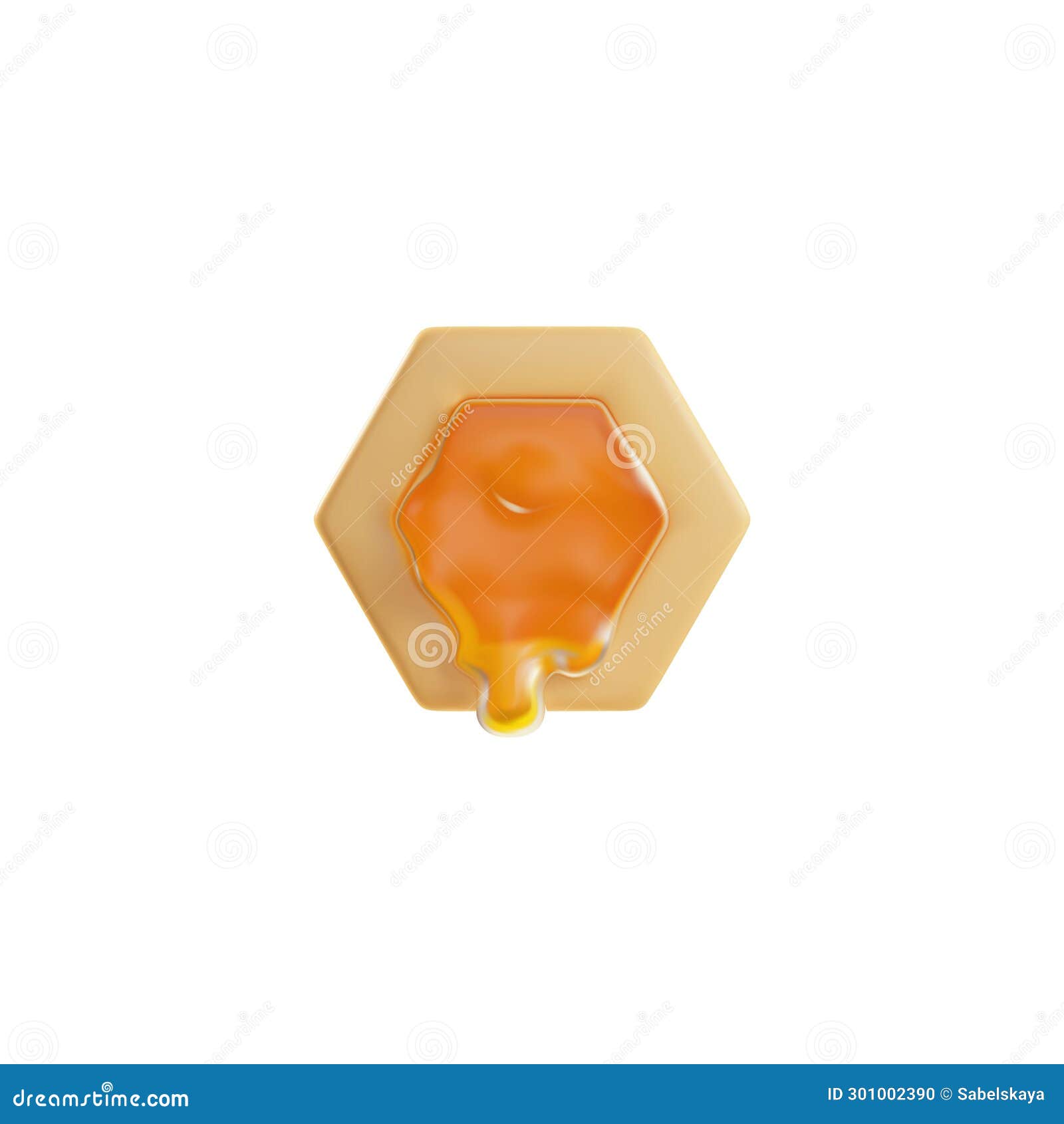 3D Honeycomb Cell with Dripping Honey. Stock Illustration - Illustration of honeycomb, vector ...