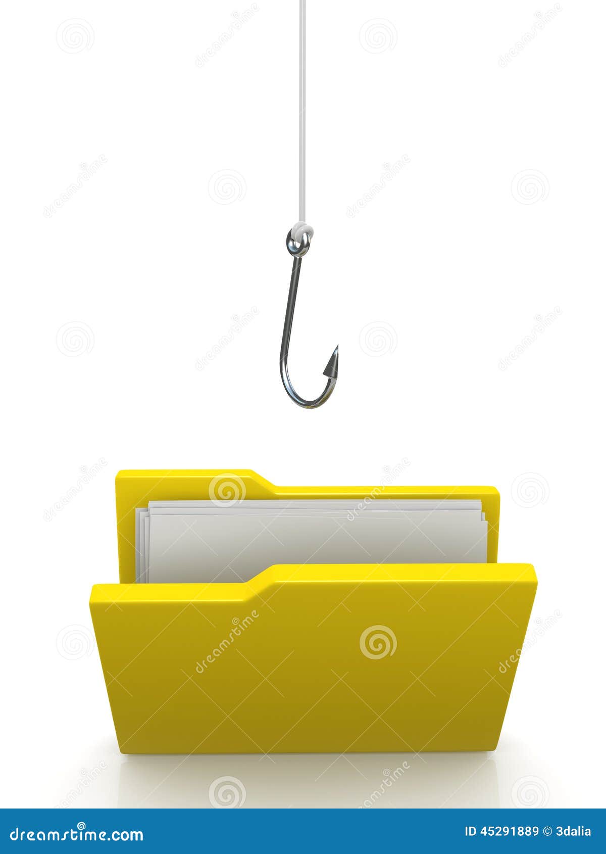 3d Hook approaches folder stock illustration. Illustration of espionage ...