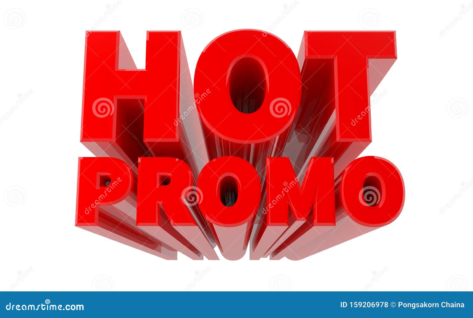 3D HOT PROMO Word on White Background 3d Rendering Stock Illustration ...