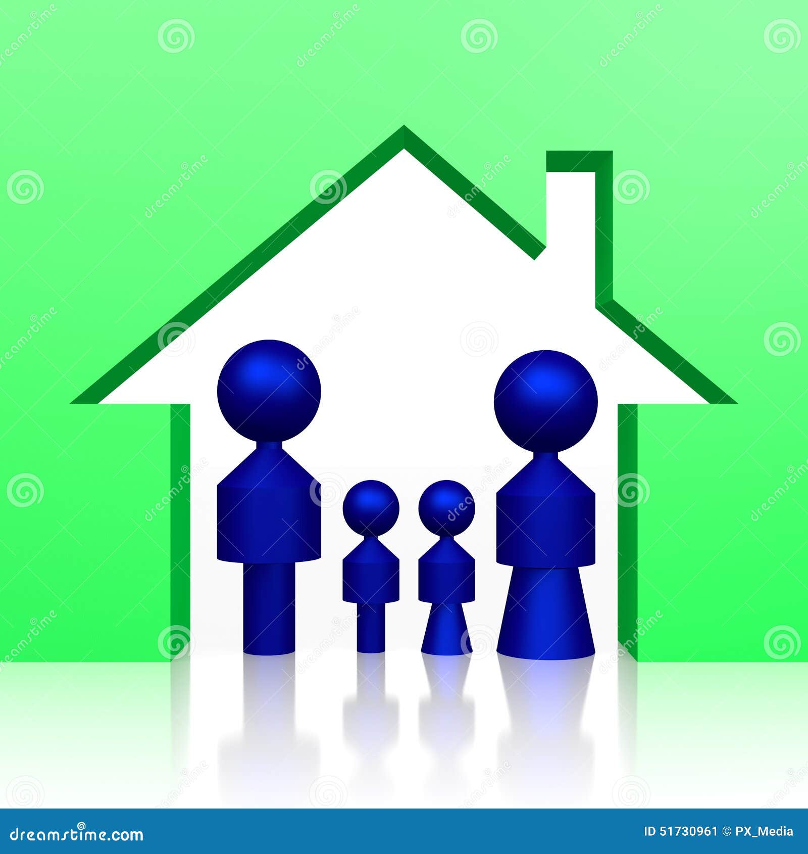 3D house, family symbol... stock illustration. Illustration of father ...