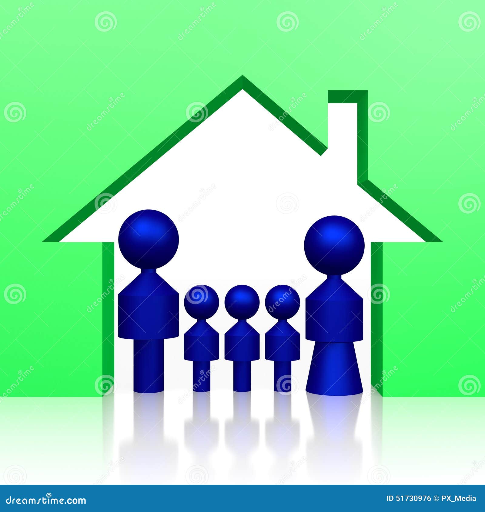 3D house, family symbol... stock illustration. Illustration of ...