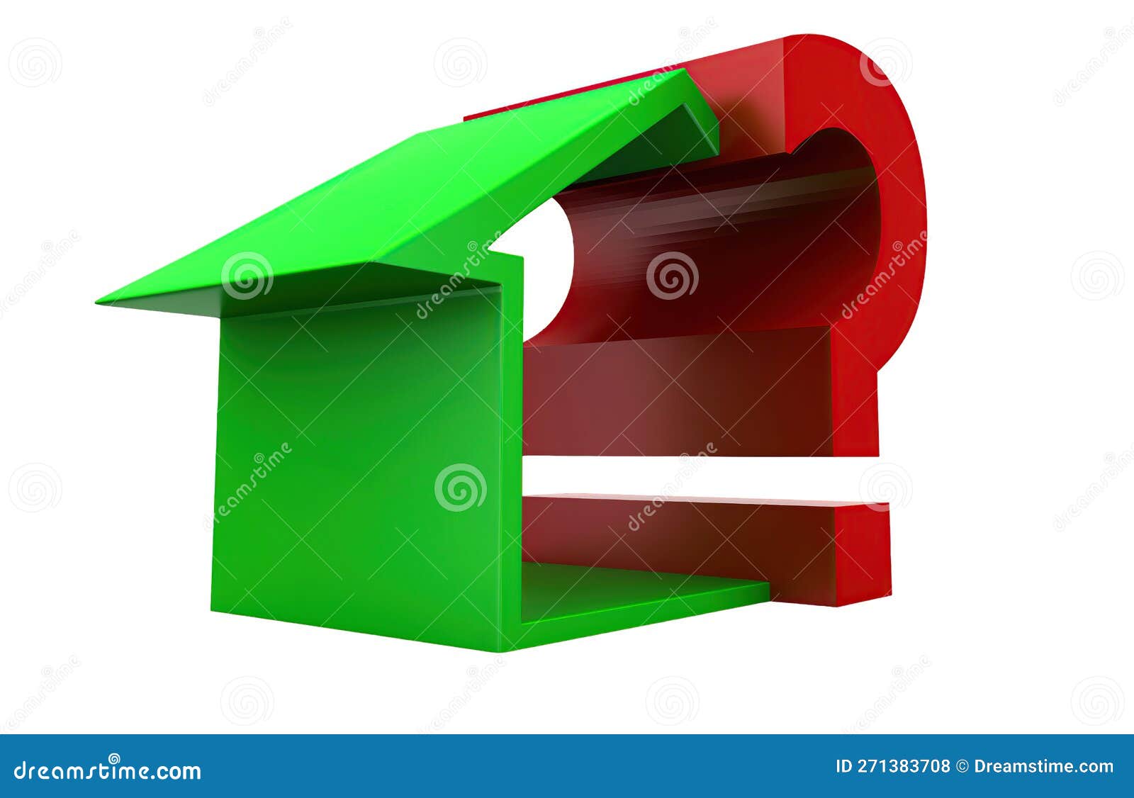 3d House Question Mark Concept Stock Illustration - Illustration of ...