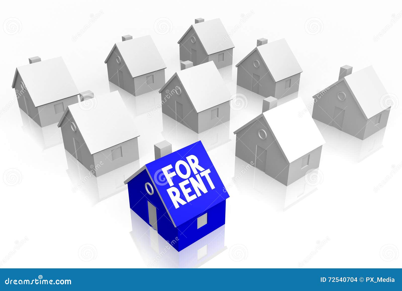 3D house for rent concept stock illustration. Illustration of ...