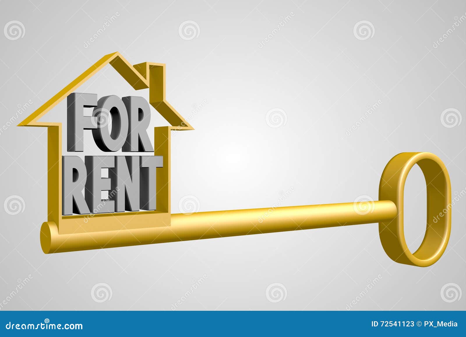 3D house for rent concept stock illustration. Illustration of advertise ...