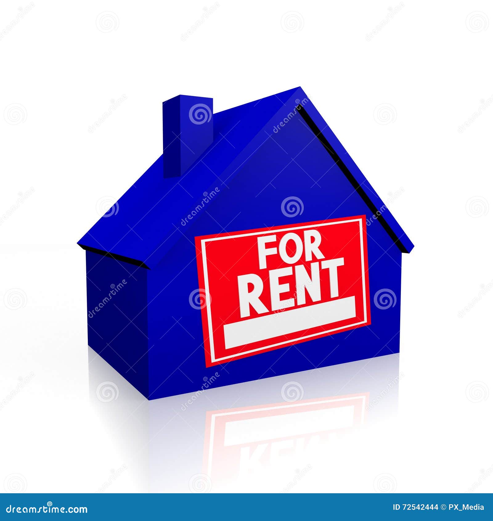 3D house for rent concept stock illustration. Illustration of abstract ...
