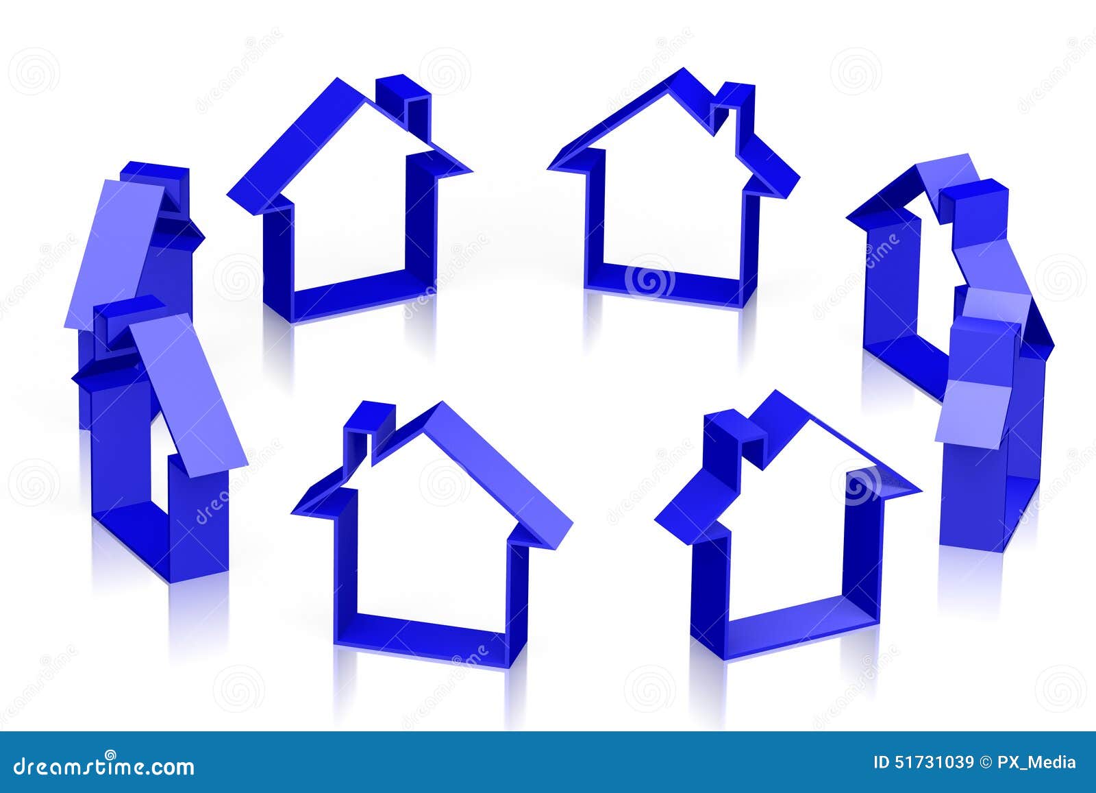 3D houses concept... stock illustration. Illustration of building ...