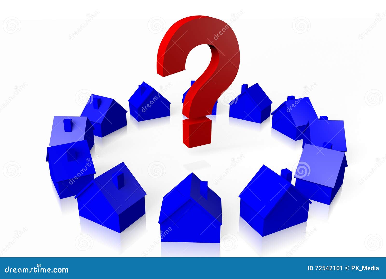 3D housing problem concept stock illustration. Illustration of ...