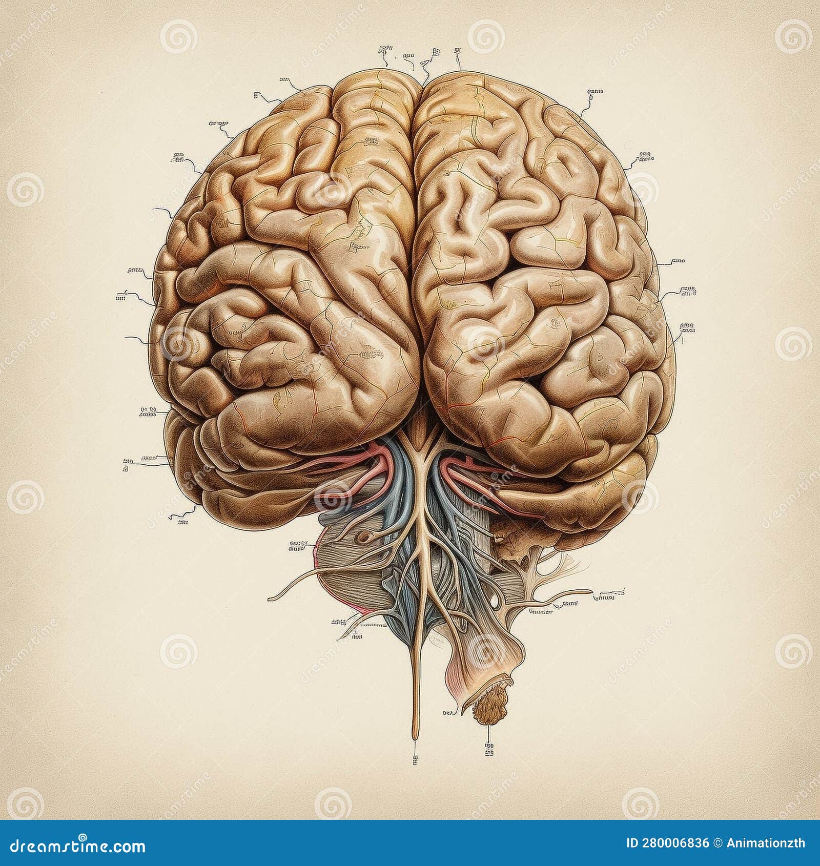 3D of Human Brain, Illustration, Brain Virus Infection Concept ...