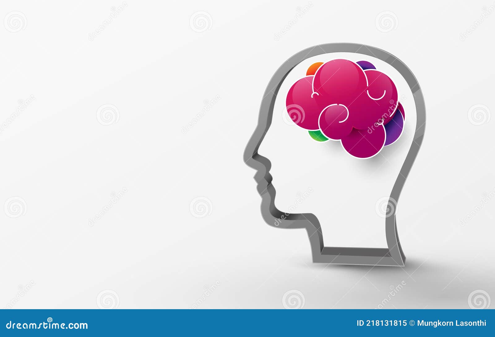 3d Human Brain Model. Vector Illustration Stock Vector - Illustration ...