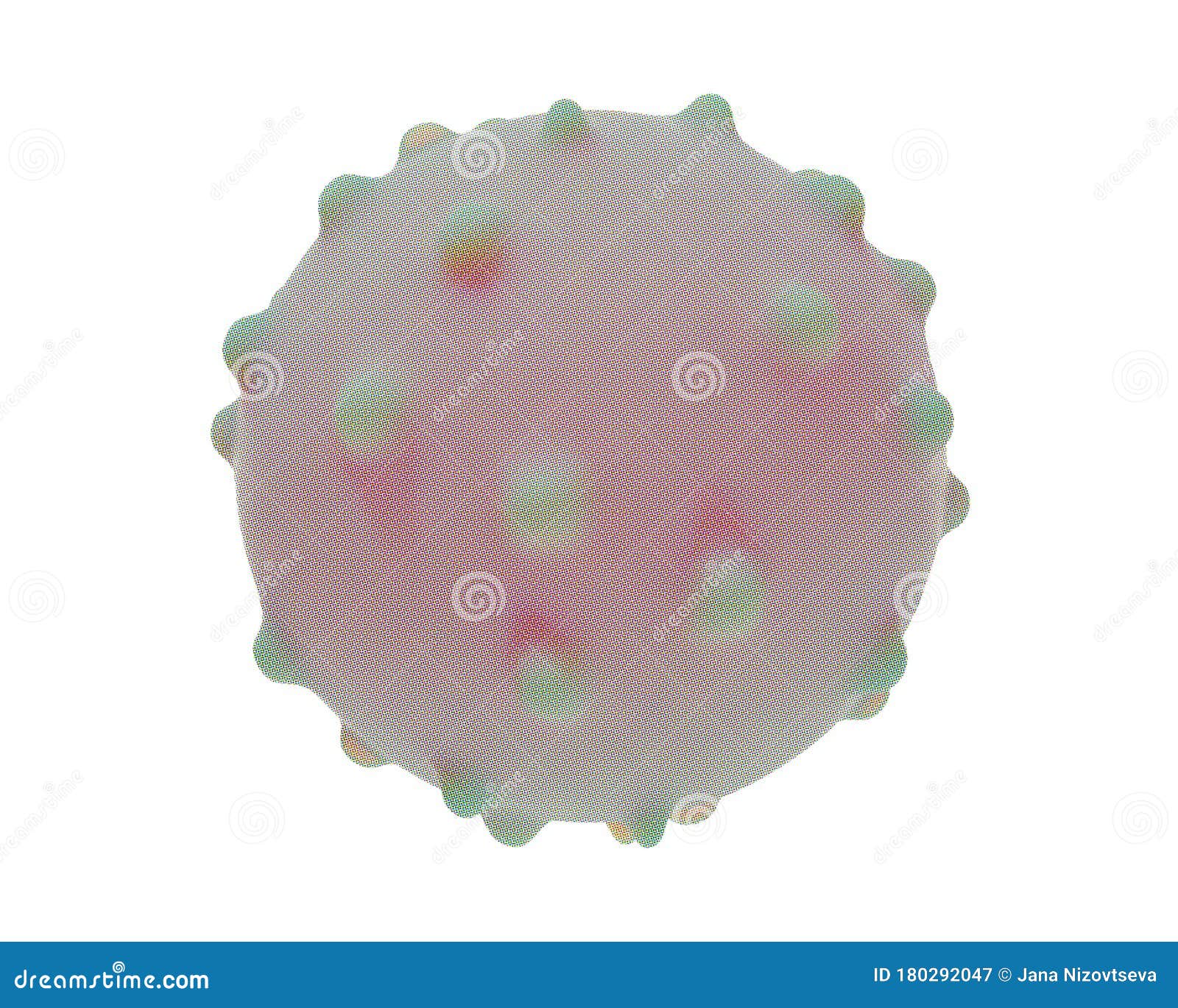 3d Human Cell. Pixelized Computer Generated Image Stock Illustration ...